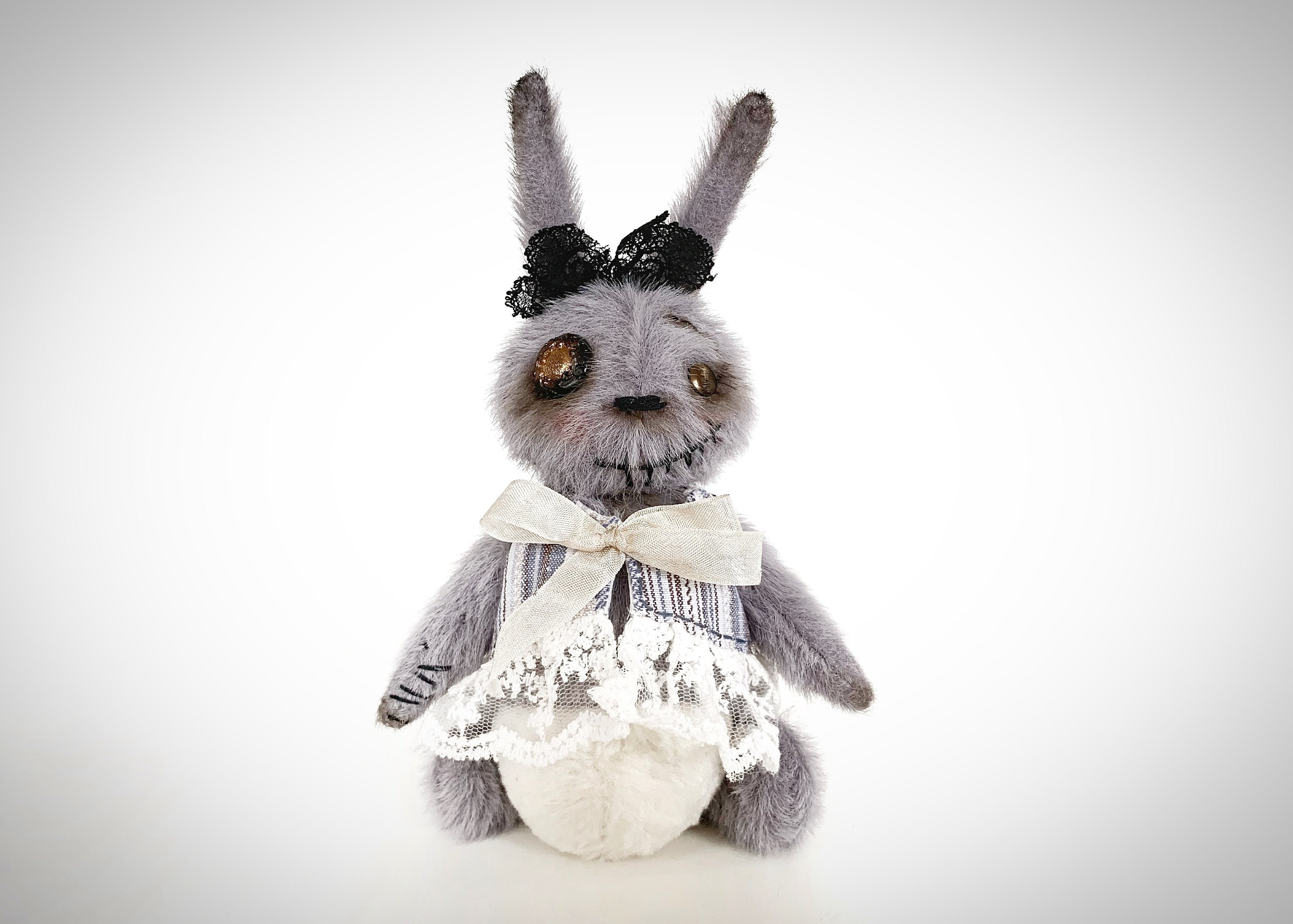 Creepy Cute Plush Bunny Goth Plush Doll Horror Rag Doll Rabbit - Etsy