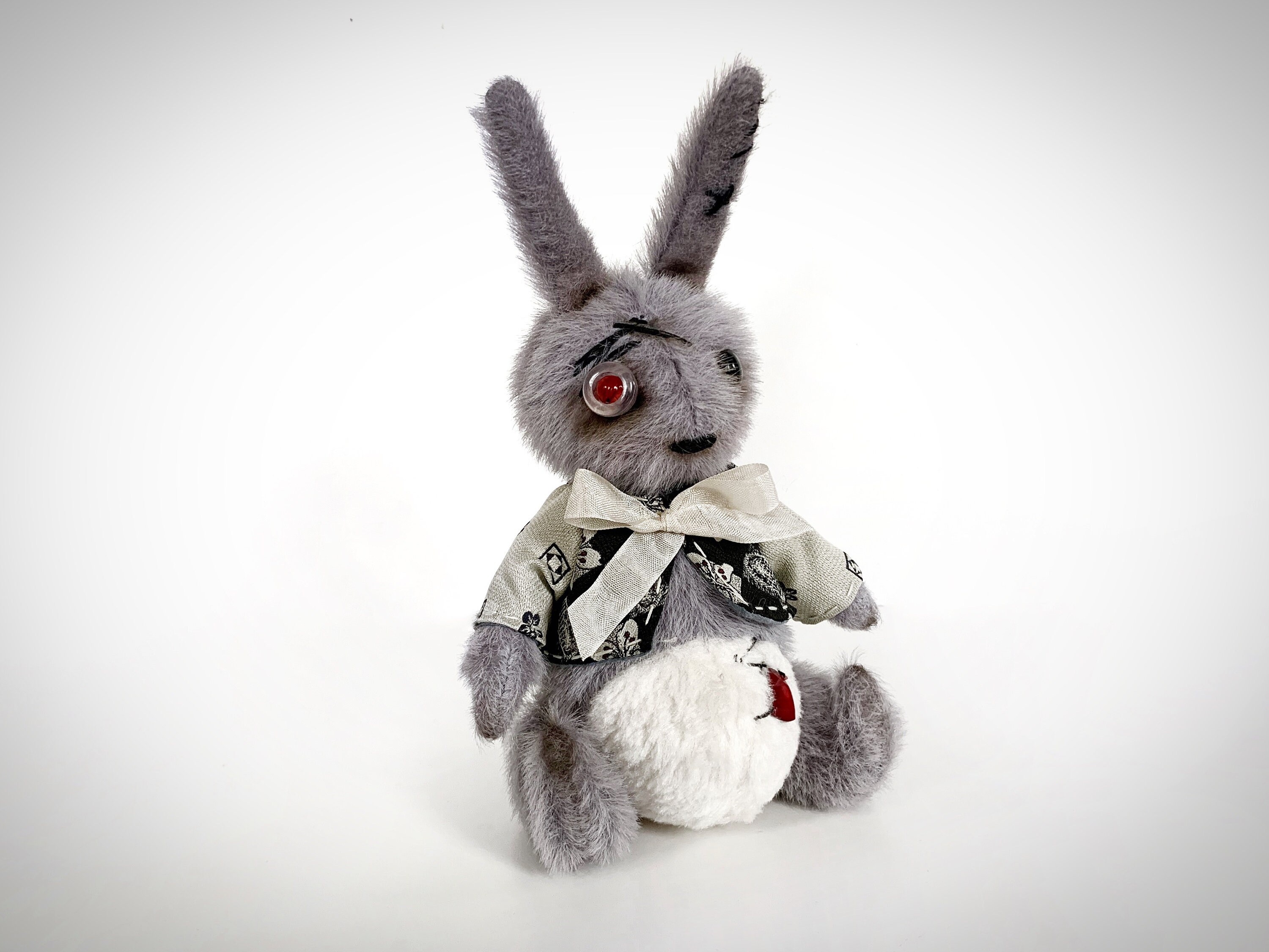 Creepy Cute Plush Bunny Creepy Stuffed Animal Steampunk Toys Weird ...