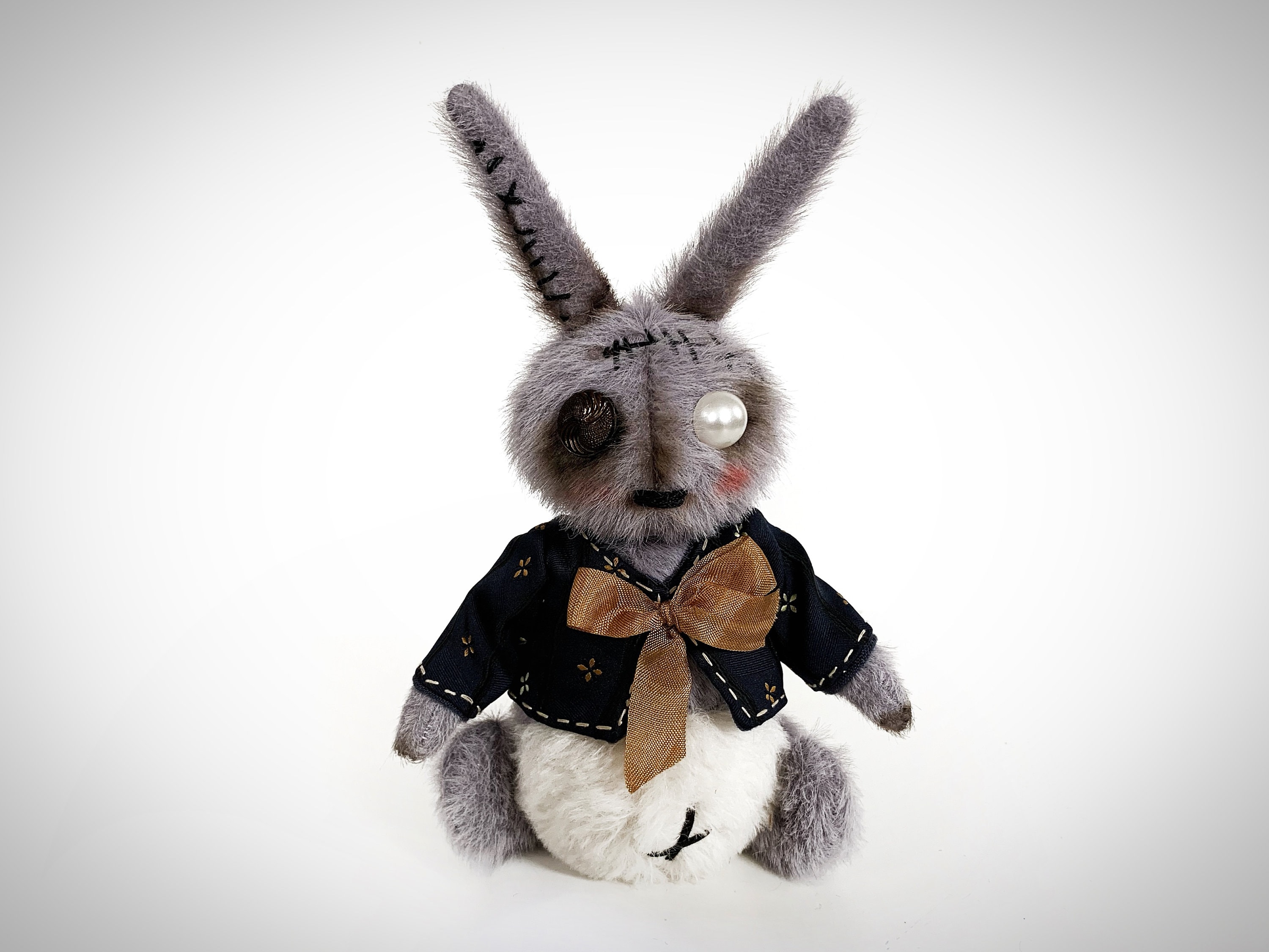 Couple Plushies Goth Bunny Handmade Halloween Plushies - Etsy