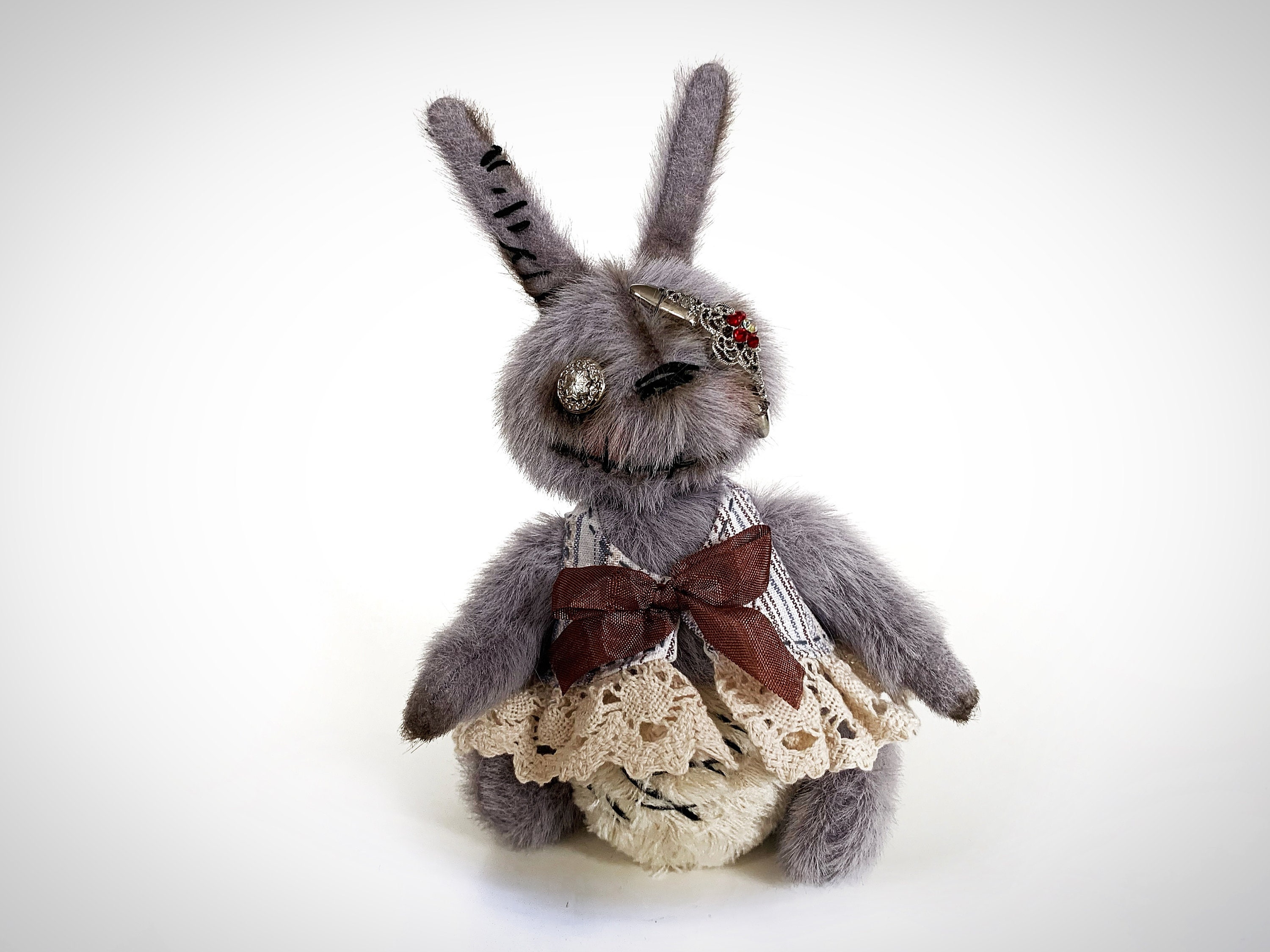 Handmade Creepy Cute Plush Bunny Weird Stuffed Animal Creepy - Etsy UK