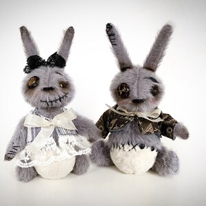 Handmade Creepy Cute Plush Bunny Horror Rag Doll Goth Bunny Plush - Etsy