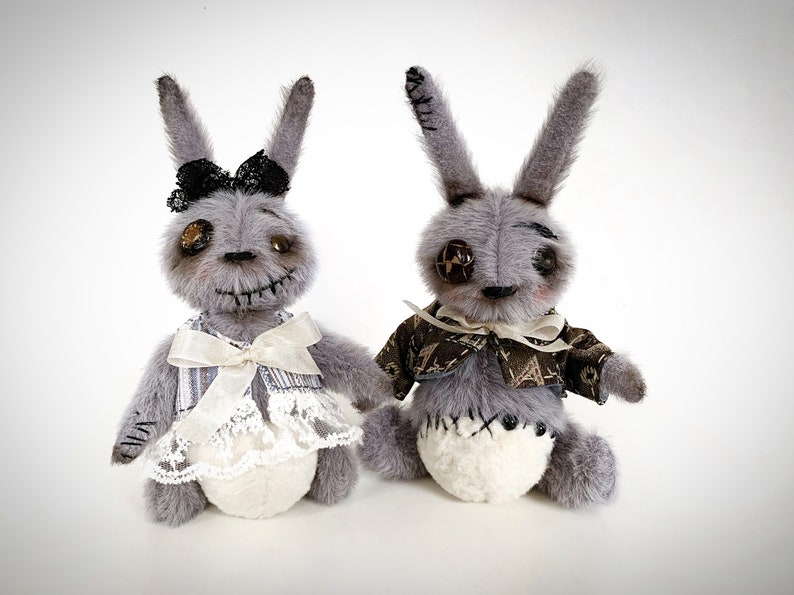 Handmade Creepy Cute Plush Bunny Horror Rag Doll Goth Bunny Plush - Etsy