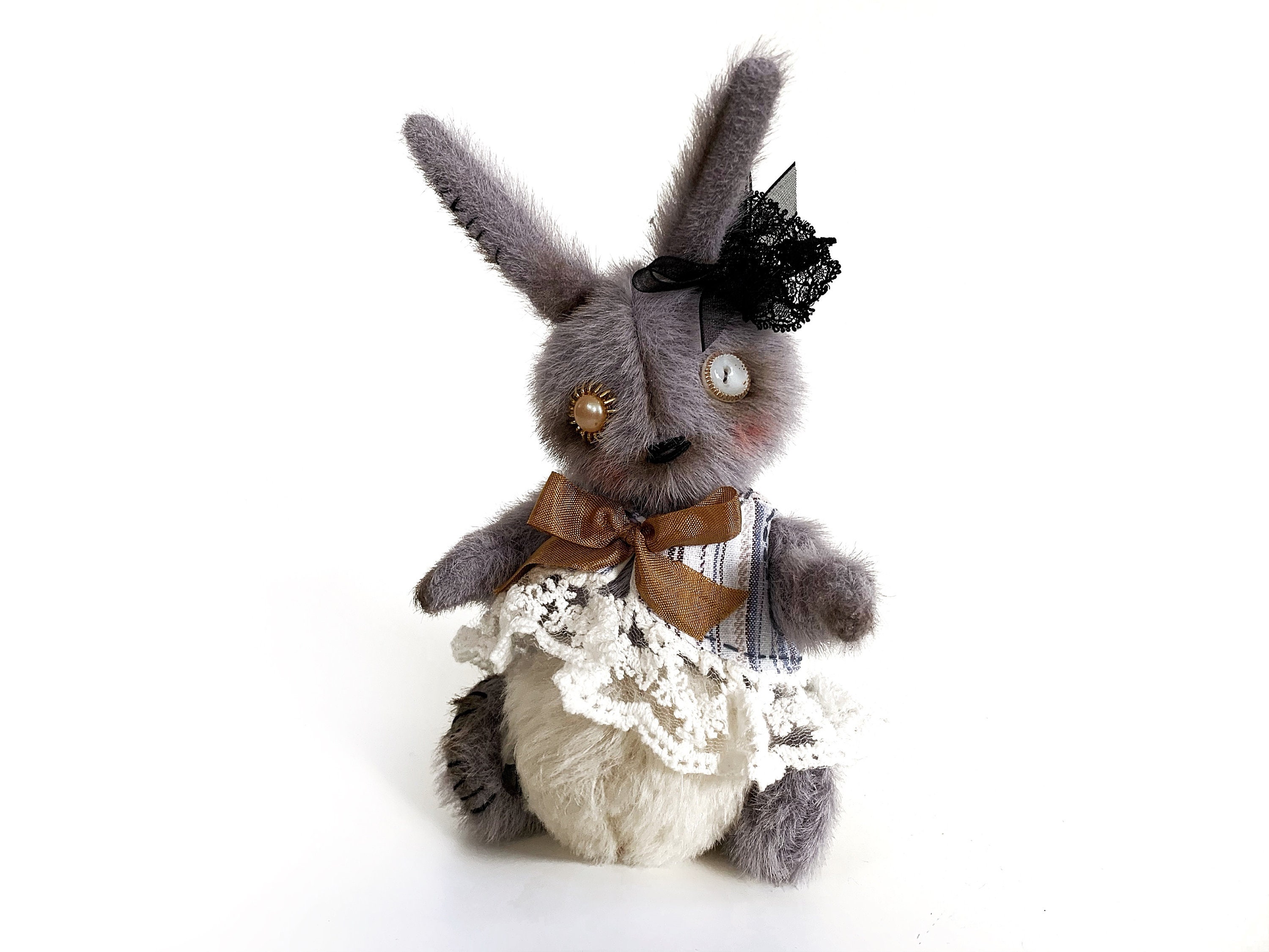 Couple Plushies Goth Bunny Handmade Halloween Plushies - Etsy