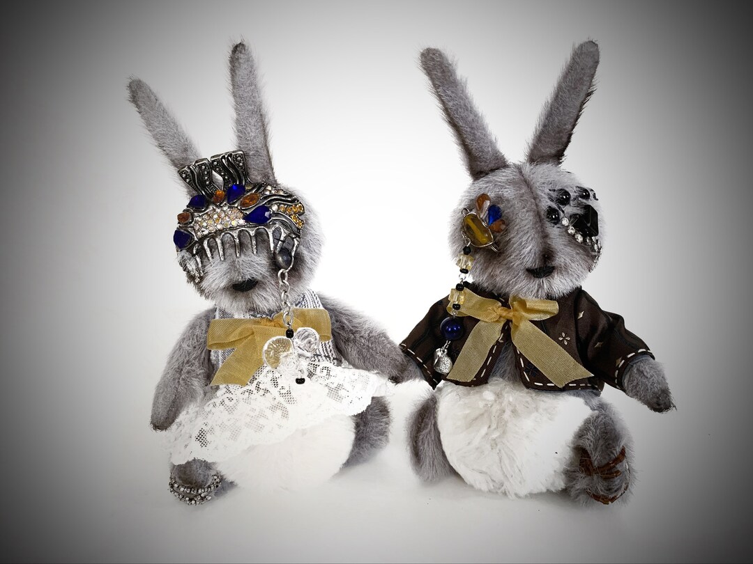 Handmade Goth Plush Bunny Creepy Stuff Animal Voodoo Plushie - Etsy