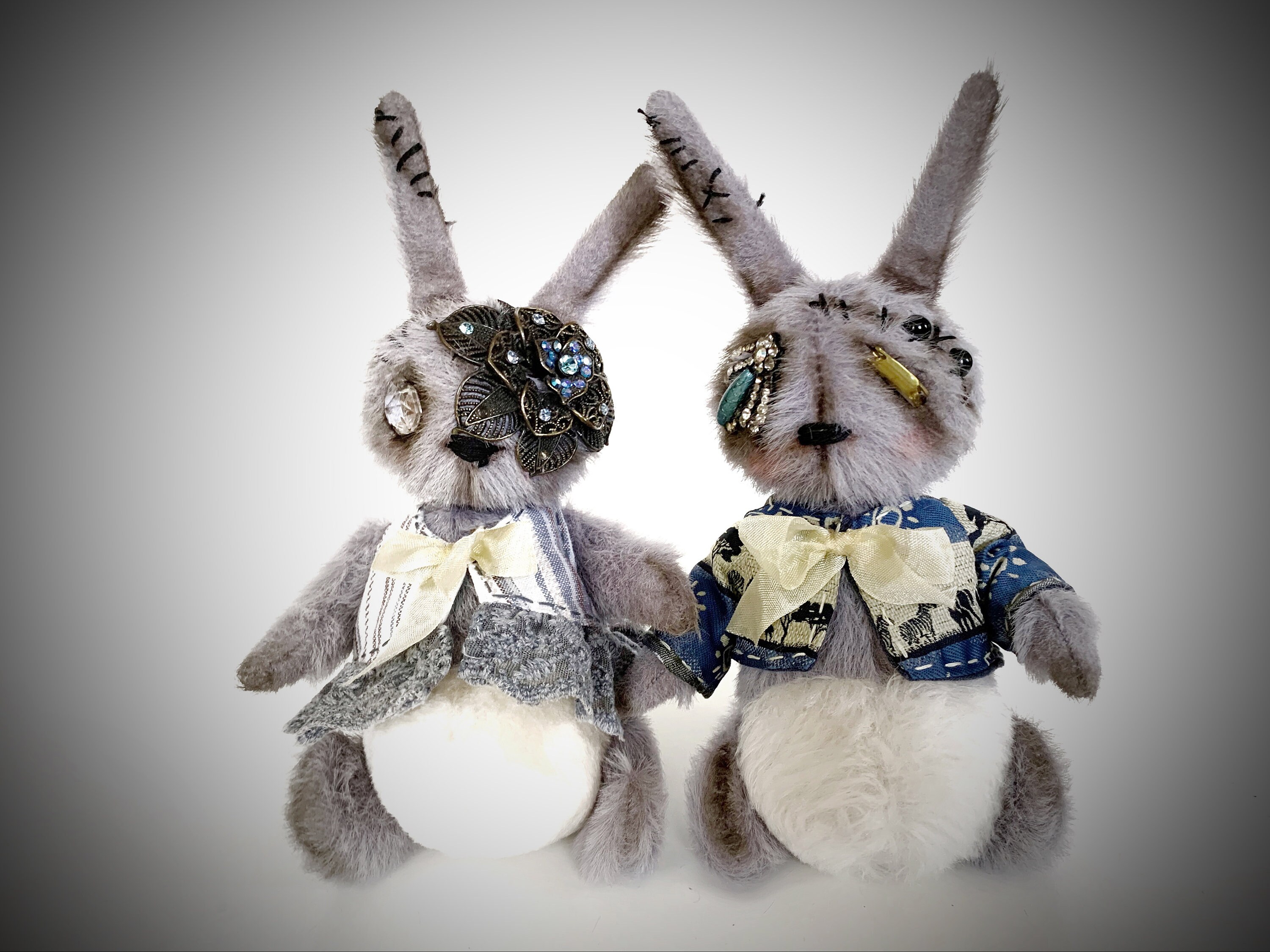 Creepy Plush Bunny Weird Stuffed Animal Zombie Doll Horror - Etsy