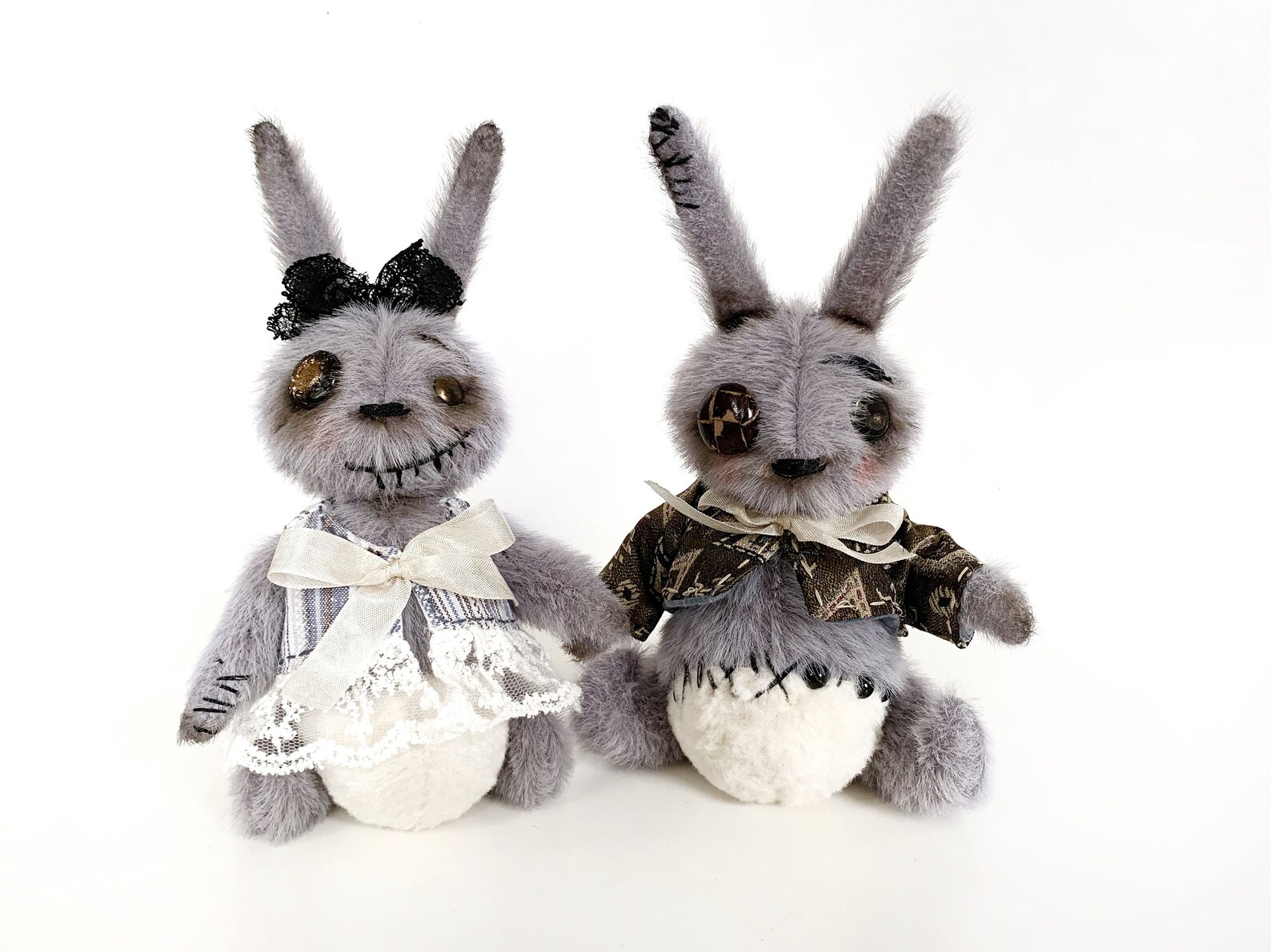 Handmade Creepy Cute Plush Bunny Horror Rag Doll Goth Bunny Plush - Etsy