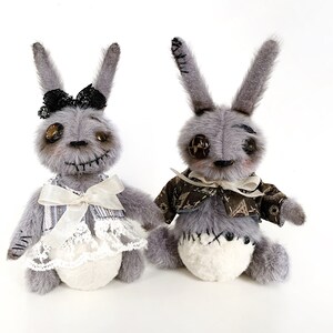 Handmade Creepy Cute Plush Bunny Horror Rag Doll Goth Bunny Plush - Etsy