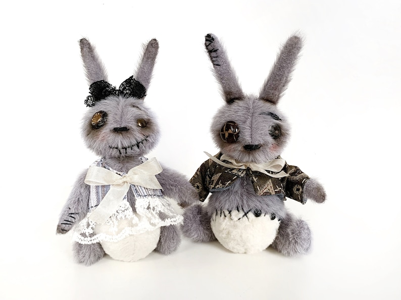 Handmade Creepy Cute Plush Bunny Horror Rag Doll Goth Bunny Plush - Etsy