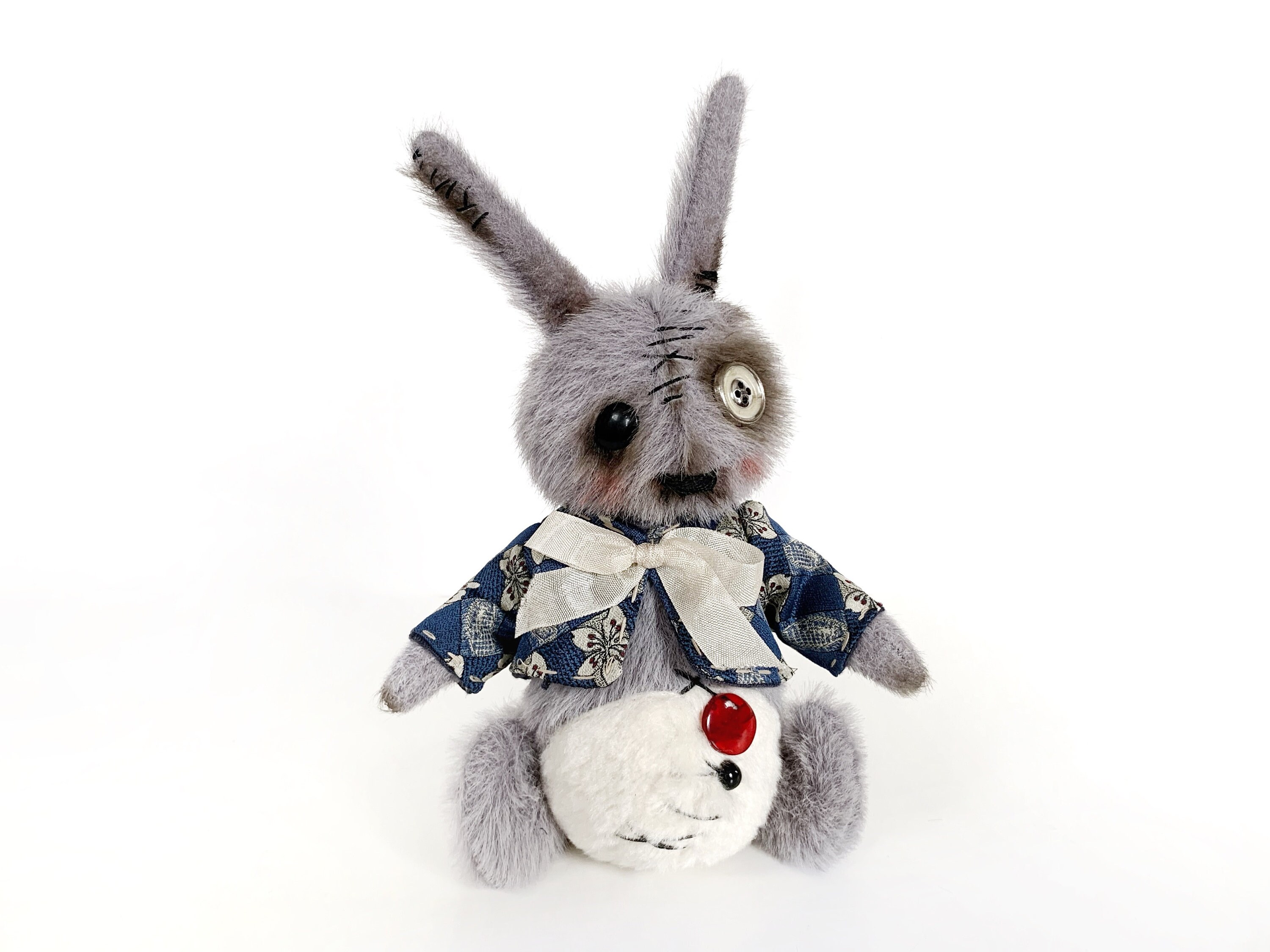 Creepy plush bunny Halloween bunny Goth plush Voodoo doll | Etsy