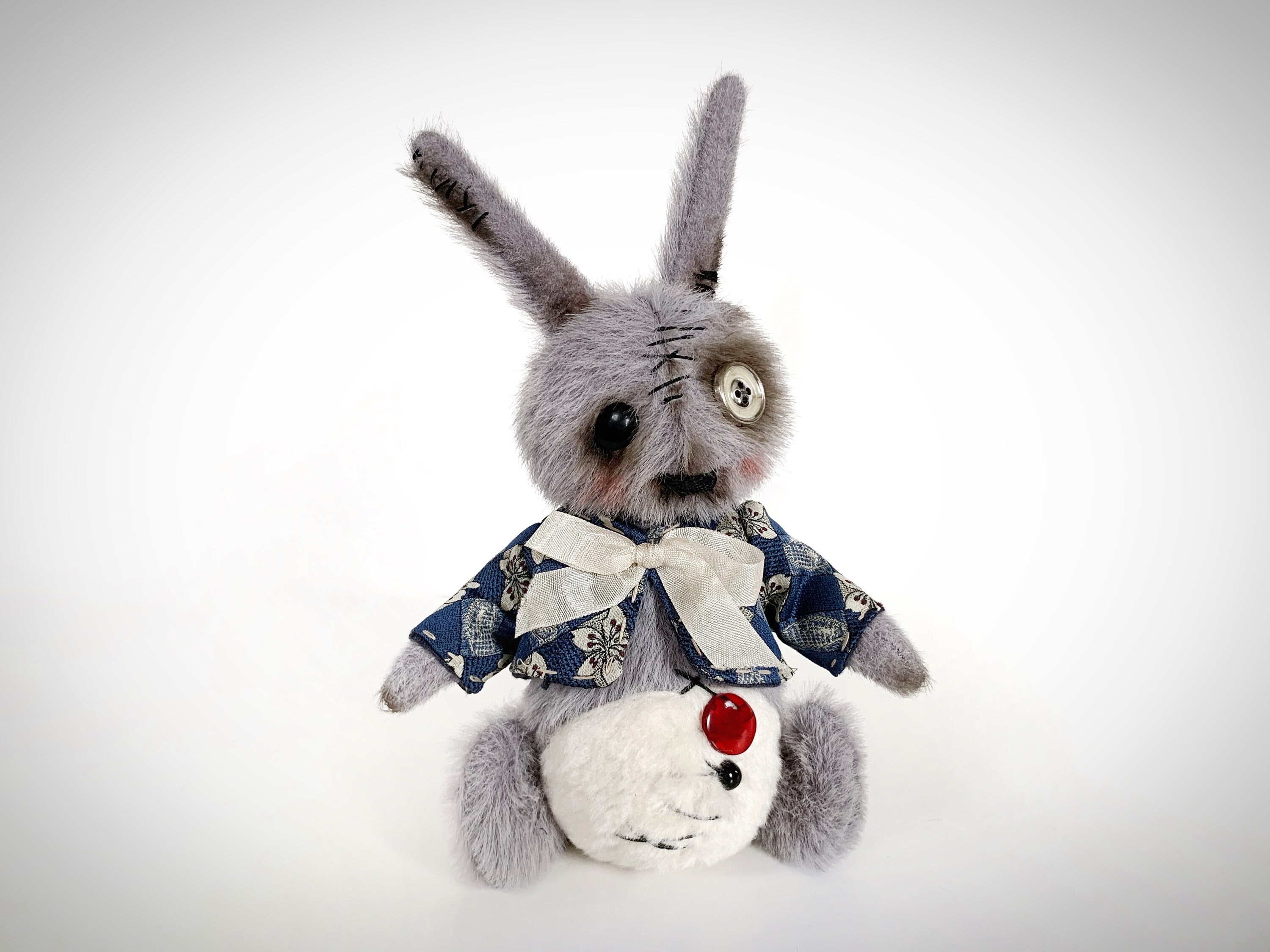 Creepy Plush Bunny Halloween Bunny Goth Plush Voodoo Doll - Etsy