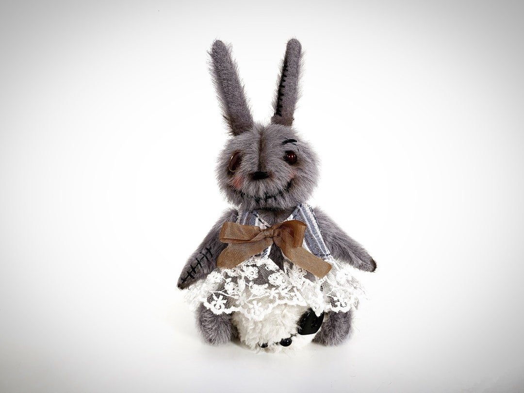 Creepy Cute Plush Bunny Handmade Creepy Doll Halloween Stuffed Animal ...