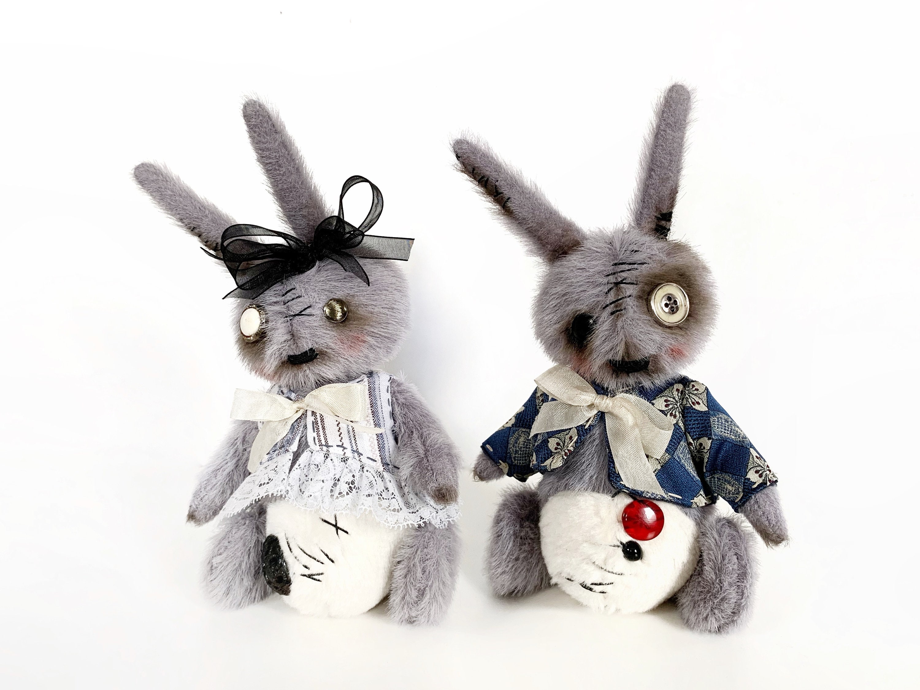 Creepy Plush Bunny Halloween Bunny Goth Plush Voodoo Doll - Etsy