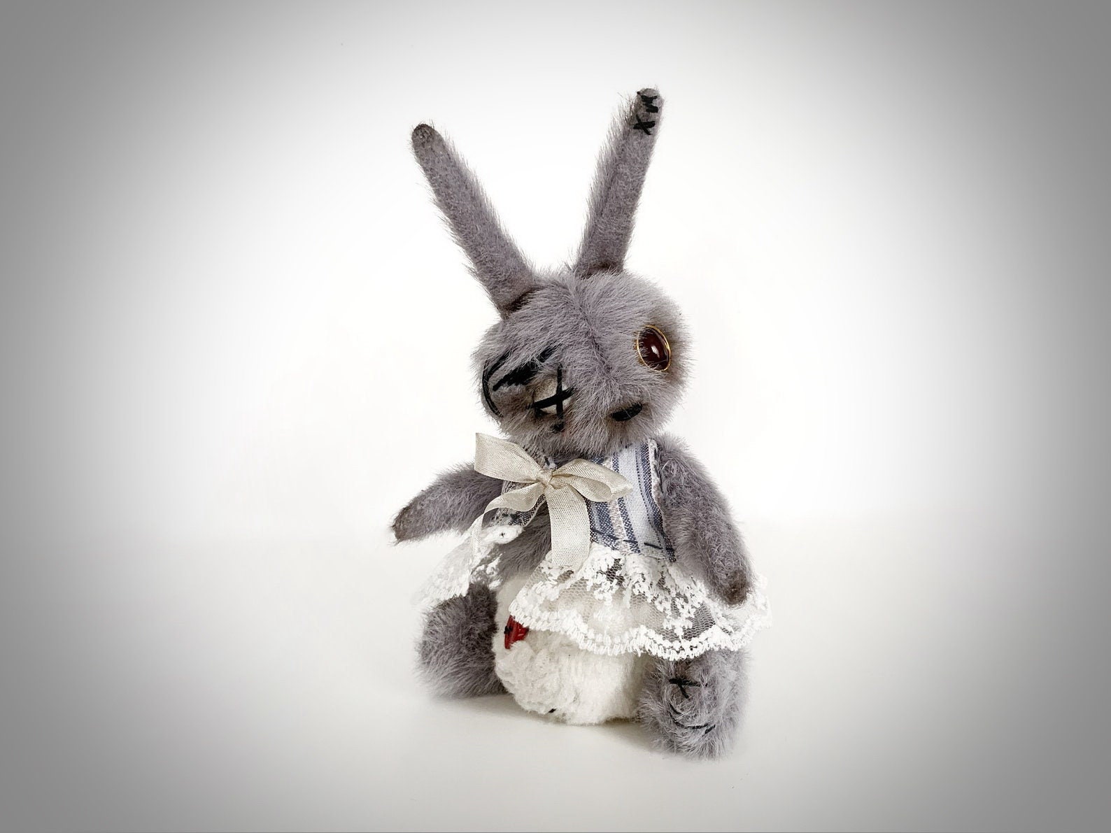 Creepy Cute Plush Bunny Creepy Stuffed Animal Steampunk Toys Weird ...