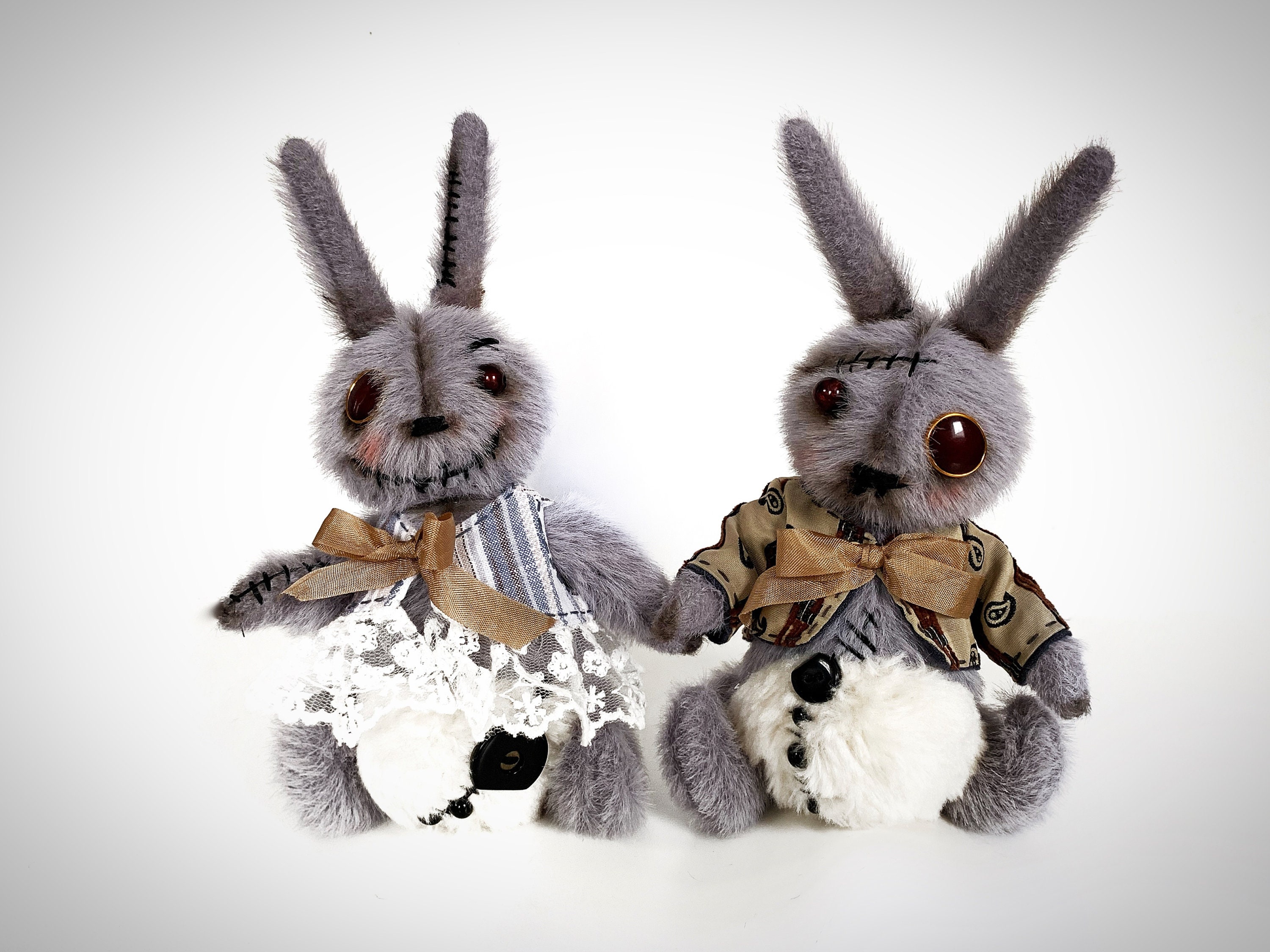 Couple Plushies Creepy Plush Bunny Halloween Stuffed Animal Rabbit - Etsy