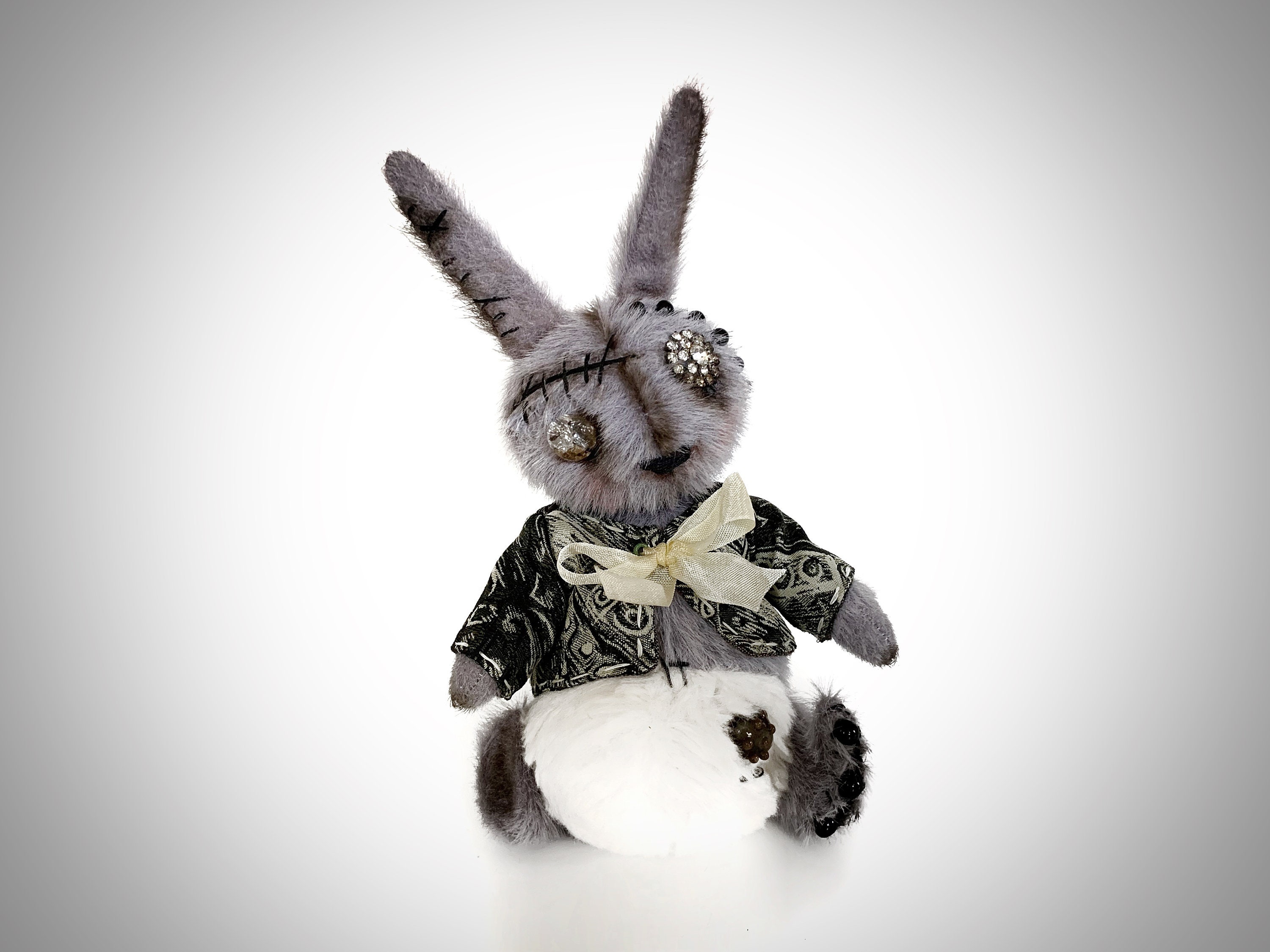 Handmade Creepy Plush Bunny Goth Doll Zombie Plush Toy - Etsy