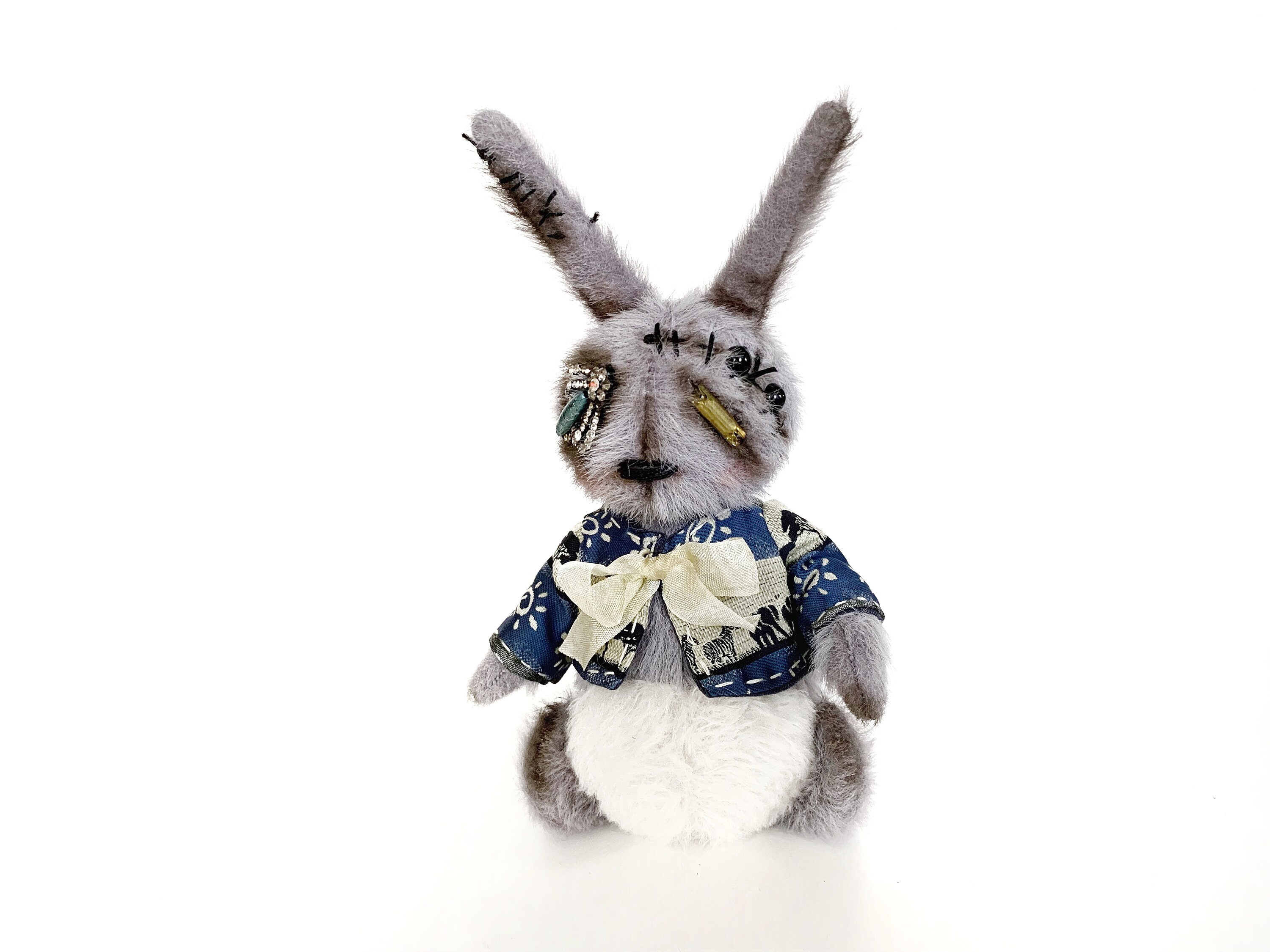 Creepy Plush Bunny Weird Stuffed Animal Zombie Doll Horror - Etsy