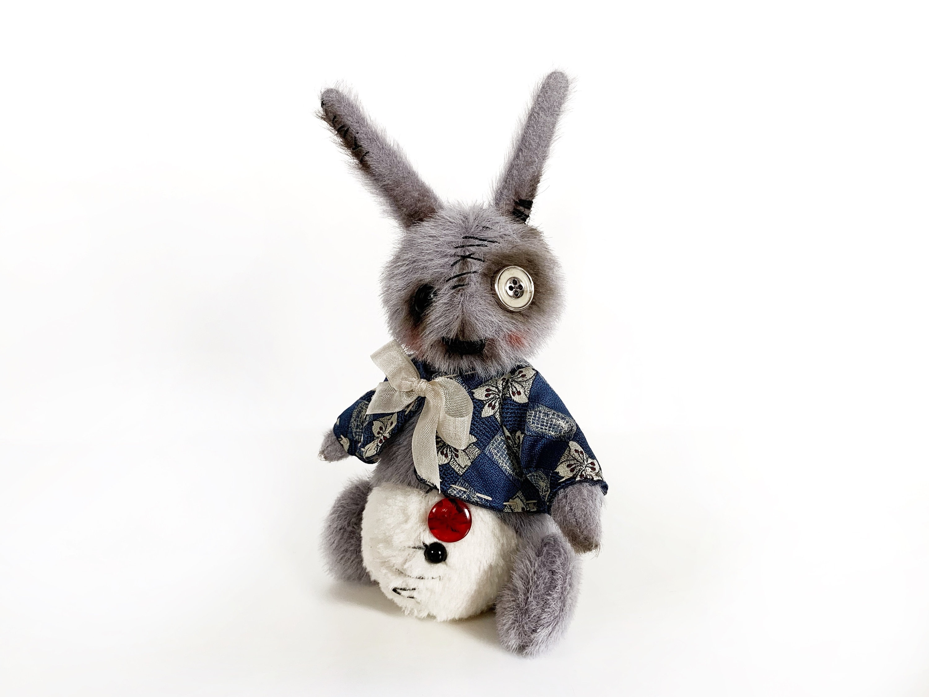 Creepy Plush Bunny Halloween Bunny Goth Plush Voodoo Doll - Etsy