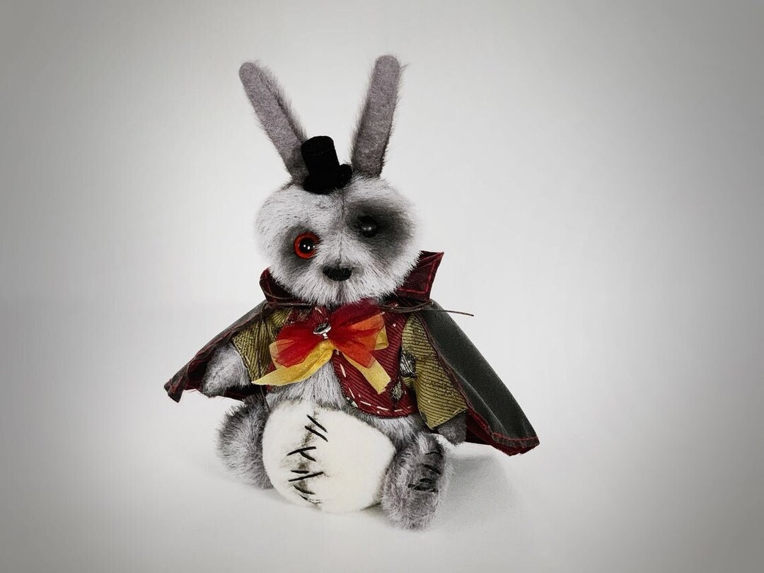Creepy Plush Bunny Gothic Plush Vampire Plush Rabbit Creepy Doll - Etsy
