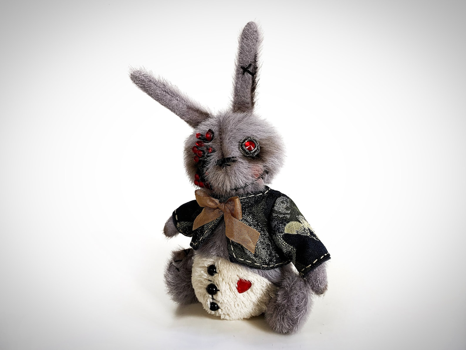 Weird stuffed animal Handmade creepy plush bunny Creepy cute | Etsy