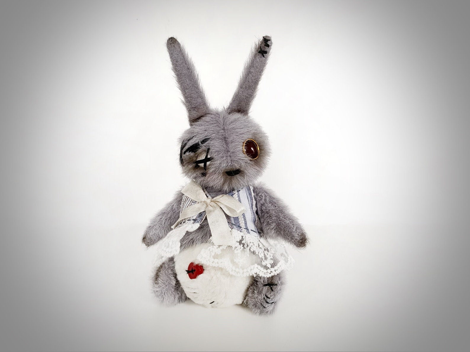 Creepy Cute Plush Bunny Creepy Stuffed Animal Steampunk Toys Weird ...