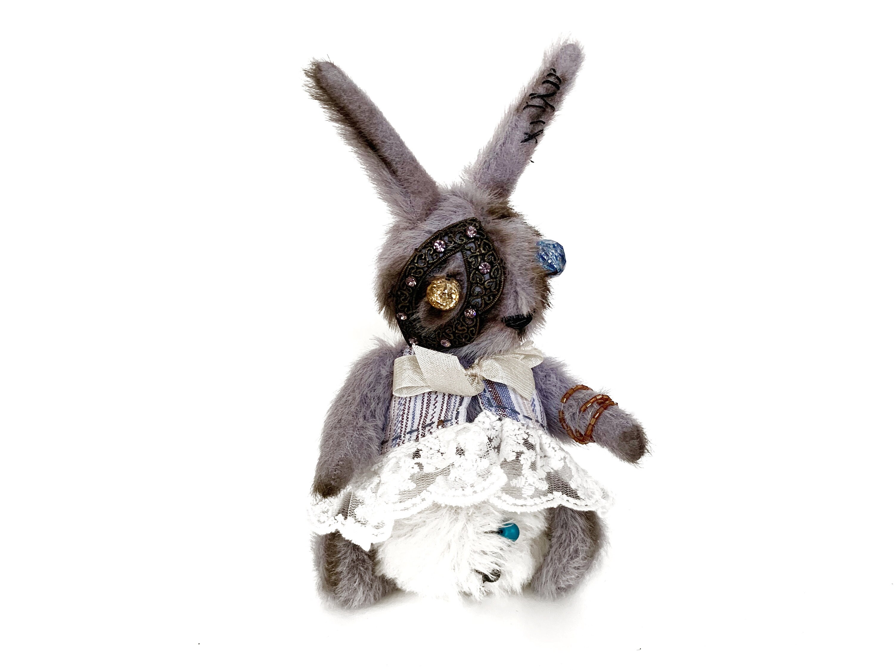 Goth Plush Bunny Handmade Creepy Cute Stuffed Animal Pastel - Etsy