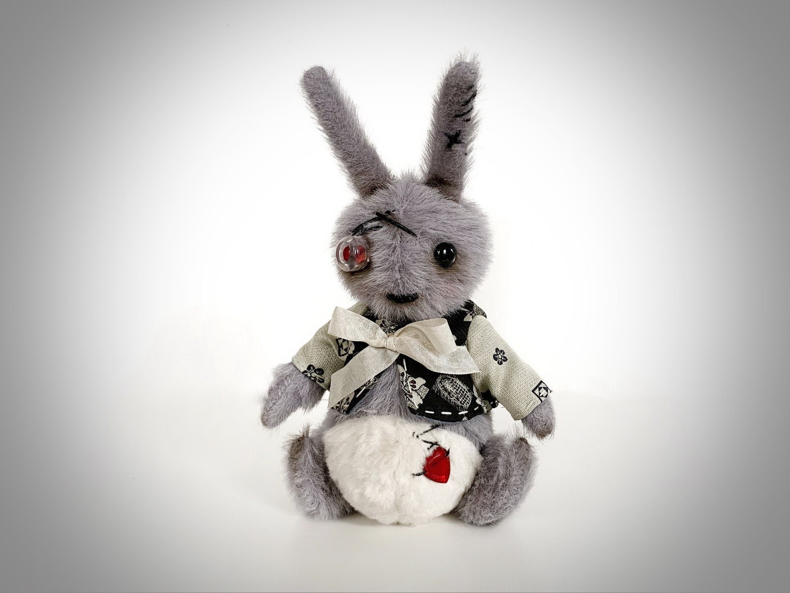 Creepy Cute Plush Bunny Creepy Stuffed Animal Steampunk Toys Weird ...