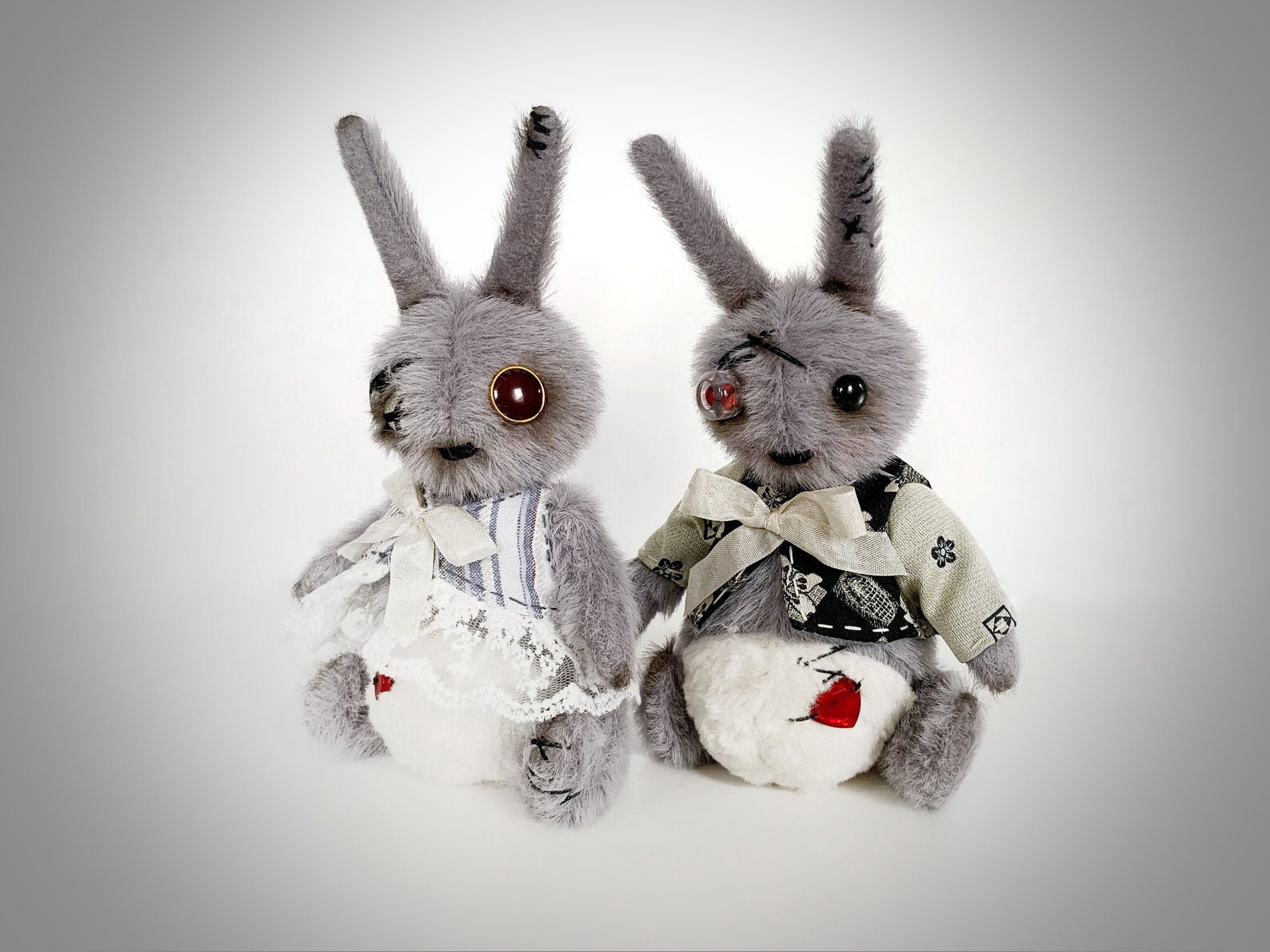 Creepy Cute Plush Bunny Creepy Stuffed Animal Steampunk Toys Weird ...