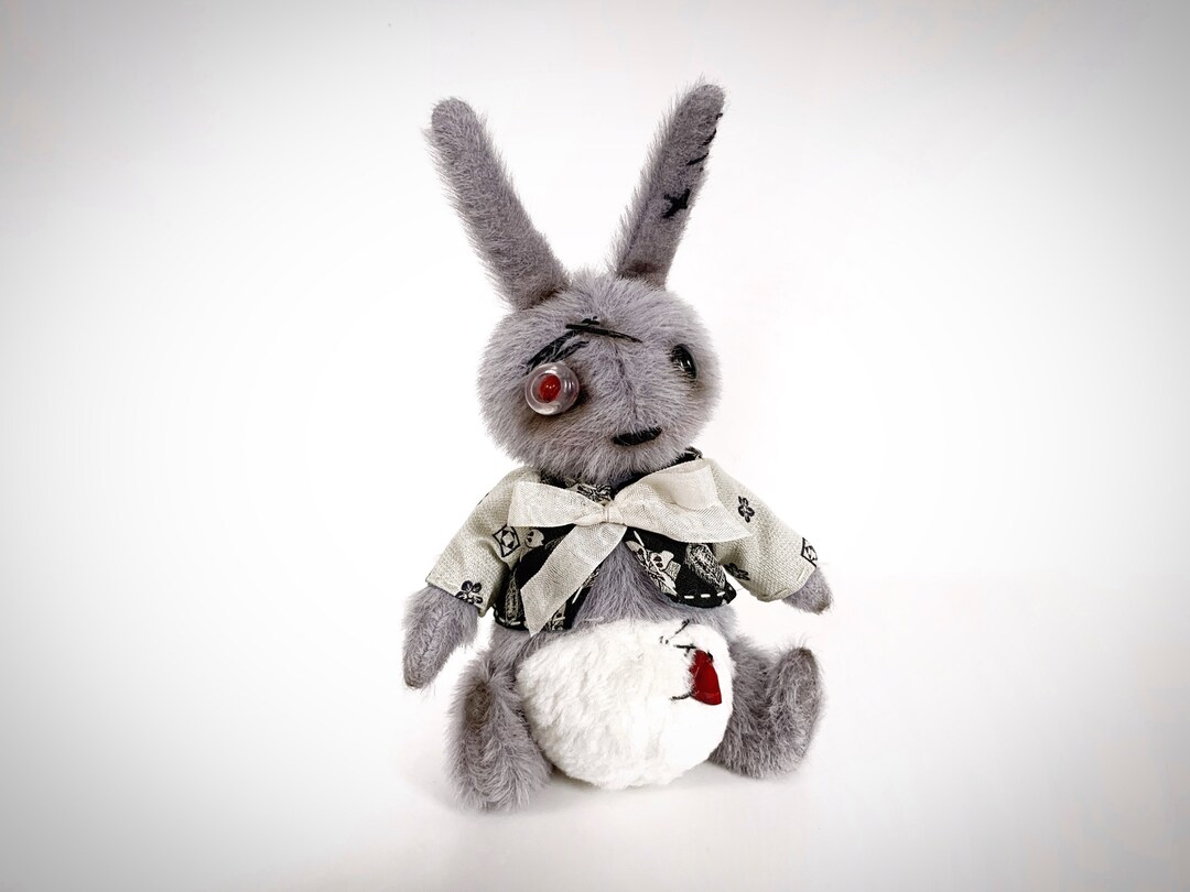 Creepy Plush Bunny Creepy Stuffed Animal Steampunk Toys Weird - Etsy