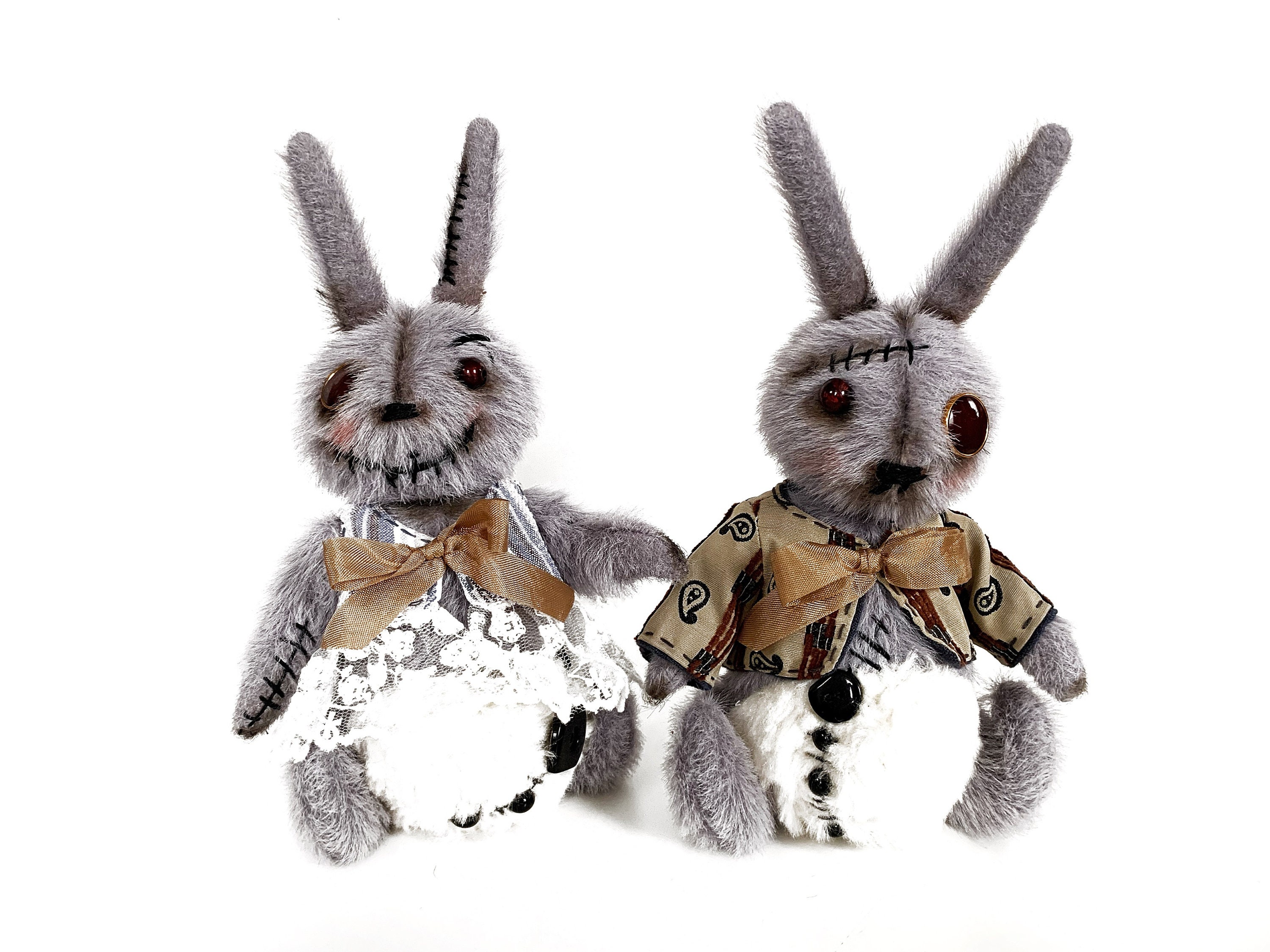 Couple Plushies Creepy Plush Bunny Halloween Stuffed Animal Rabbit - Etsy