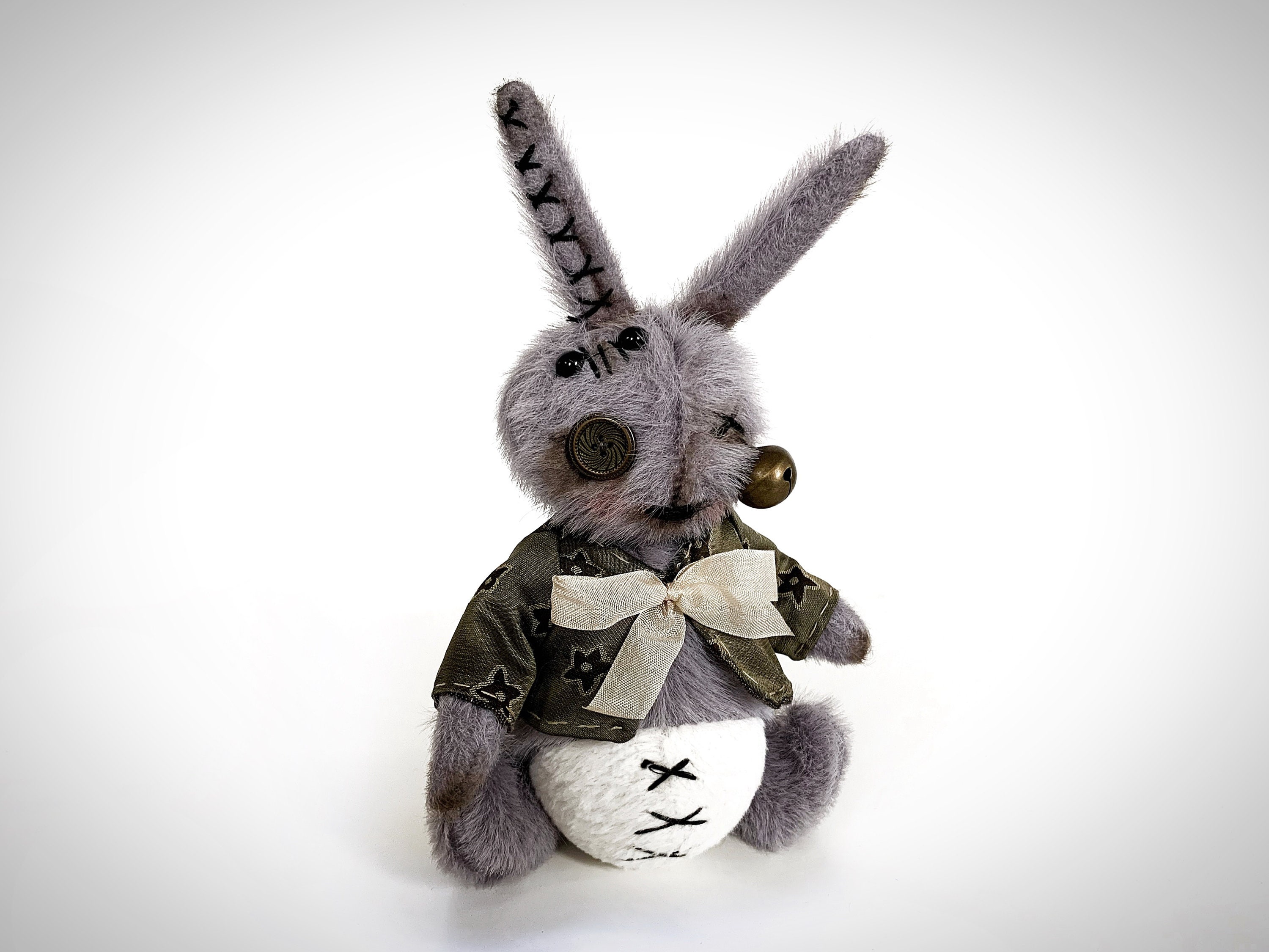 Creepy Plush Bunny Handmade Halloween Doll Scary Plush Rabbit - Etsy