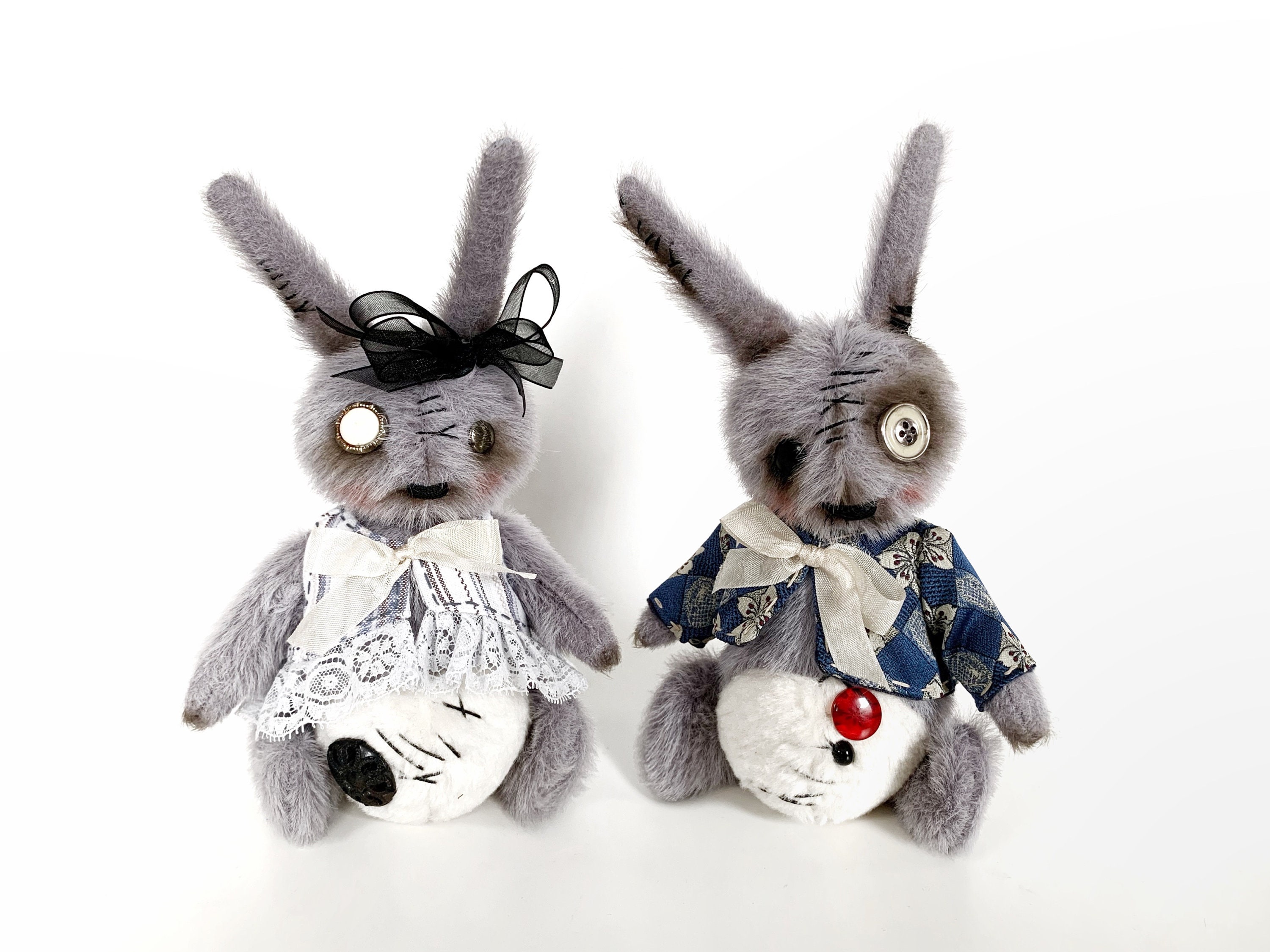 Creepy Plush Bunny Halloween Bunny Goth Plush Voodoo Doll - Etsy
