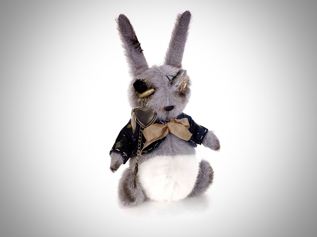 Goth Plush Bunny Handmade Creepy Stuffed Animal Pastel Goth Decor - Etsy