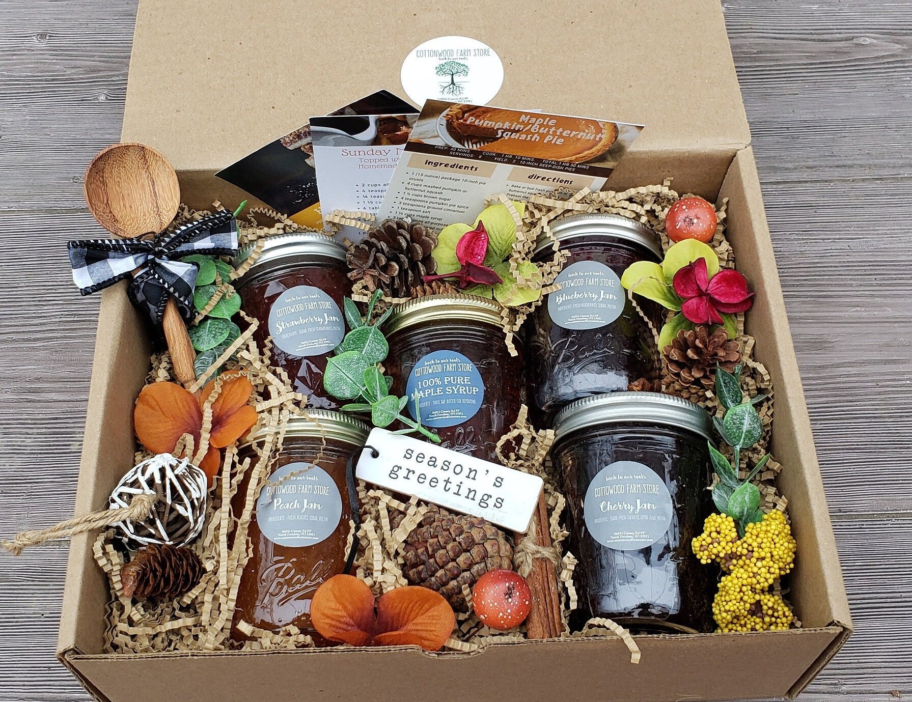 Gourmet Sample Jam Holiday Gift Box, Christmas Food Gift, Farm to Table ...