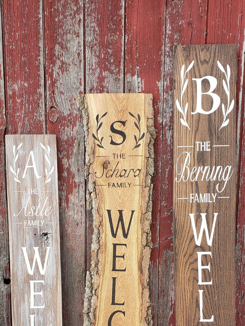 Personalized Family Welcome Sign Family Name Welcome Sign - Etsy