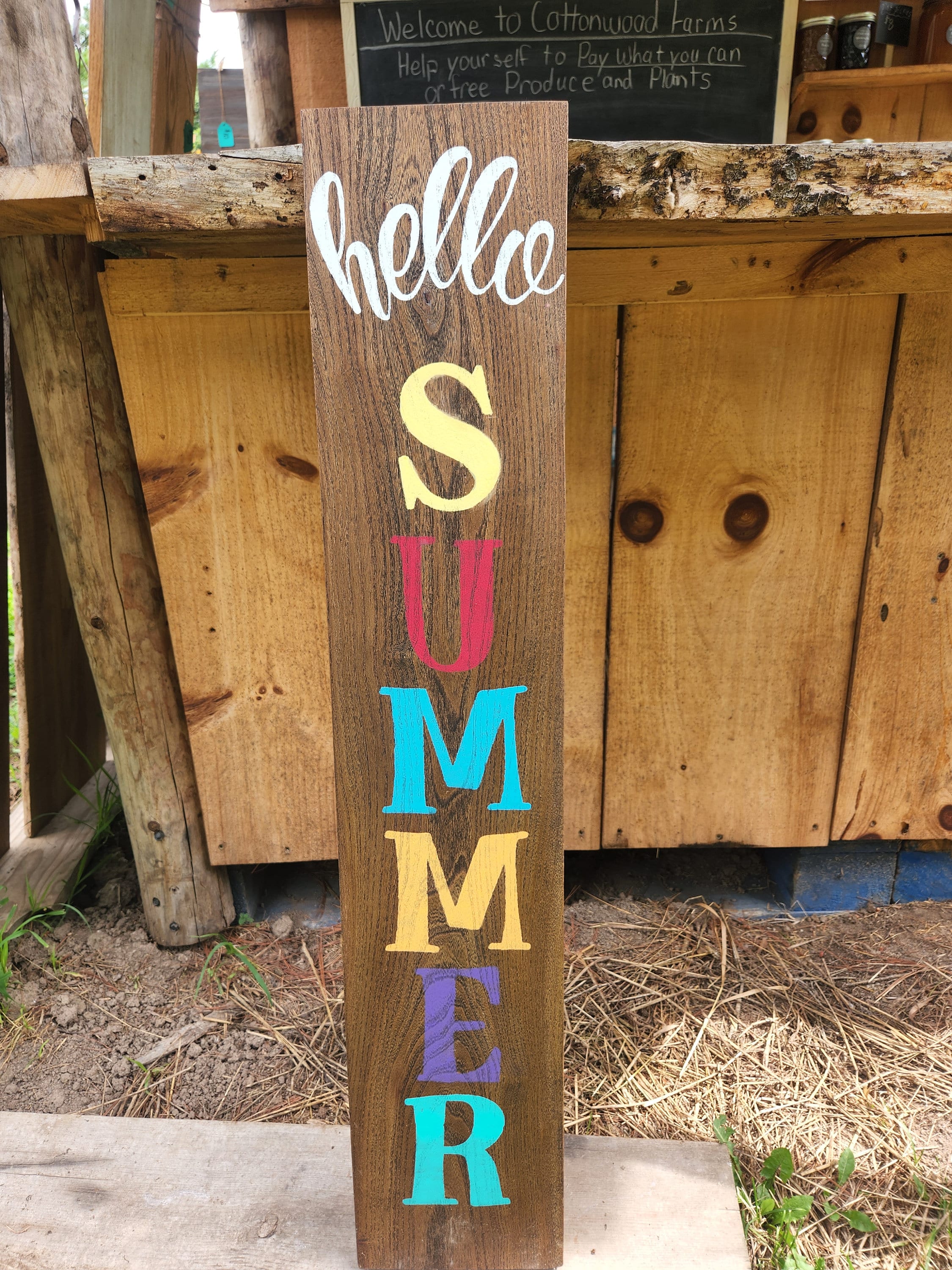 Hello Summer Wood Hand-painted Porch Sign, Welcome Summer Front Porch ...
