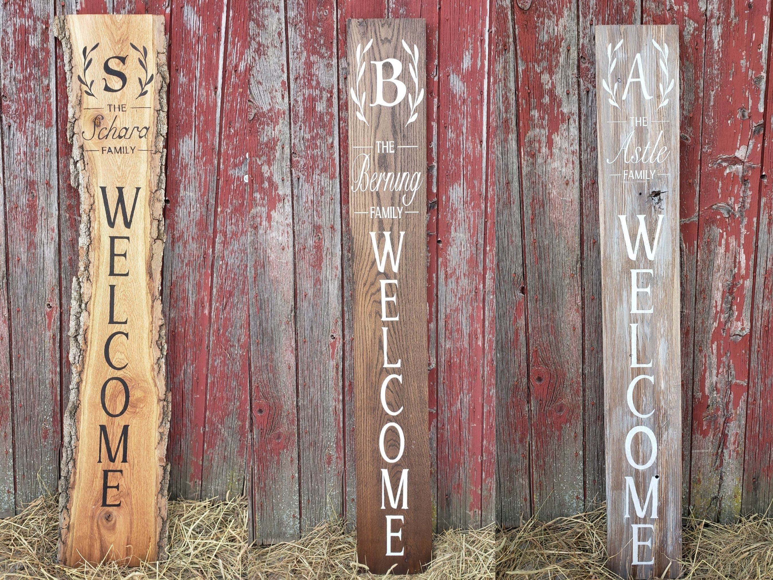 Personalized Family Welcome Sign Family Name Welcome Sign - Etsy