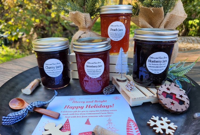 Gourmet Sample Jam Holiday Gift Box, Christmas Food Gift, Farm to Table ...