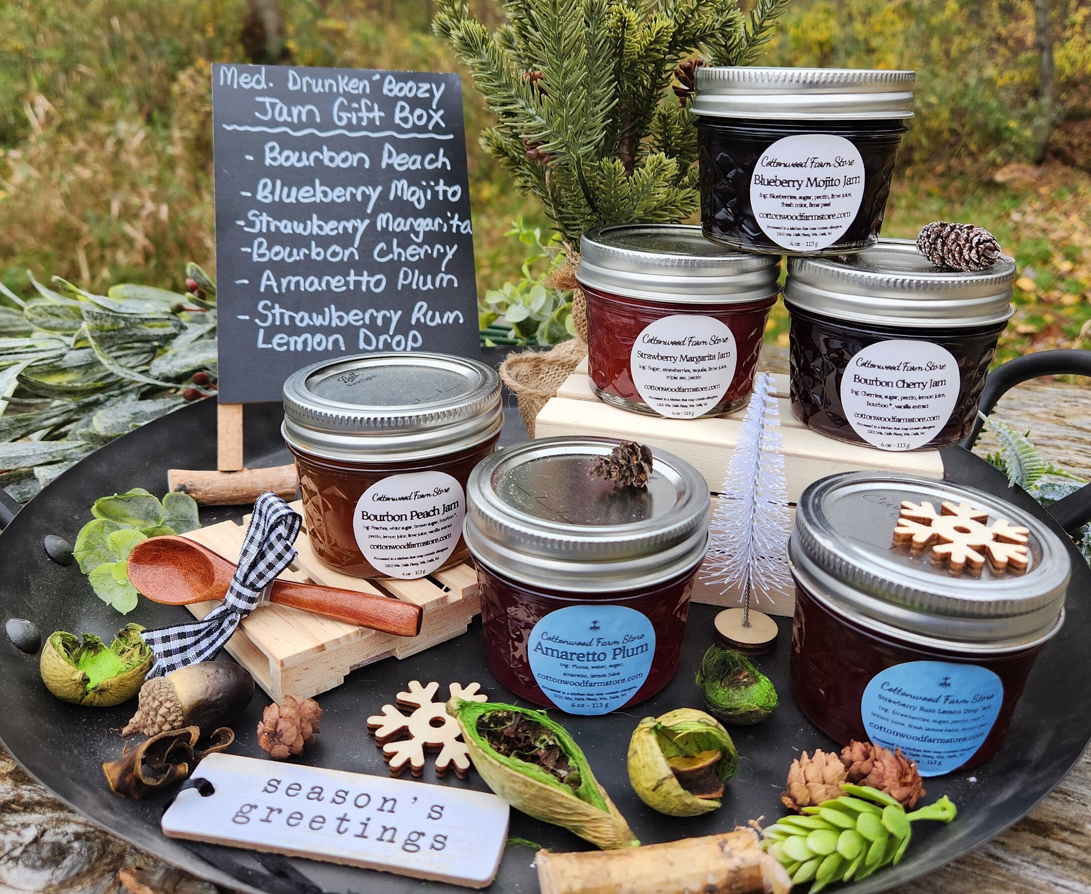 Gourmet Sample Jam Holiday Gift Box, Christmas Food Gift, Farm to Table ...