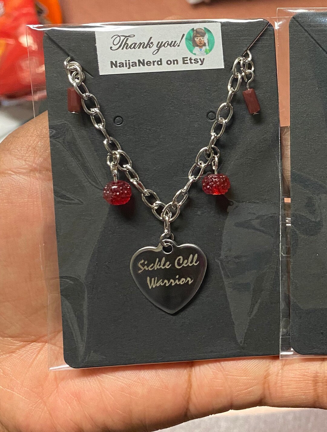 Sickle Cell Awareness Warrior Heart Bracelet - Dangle Charm Bracelet ...