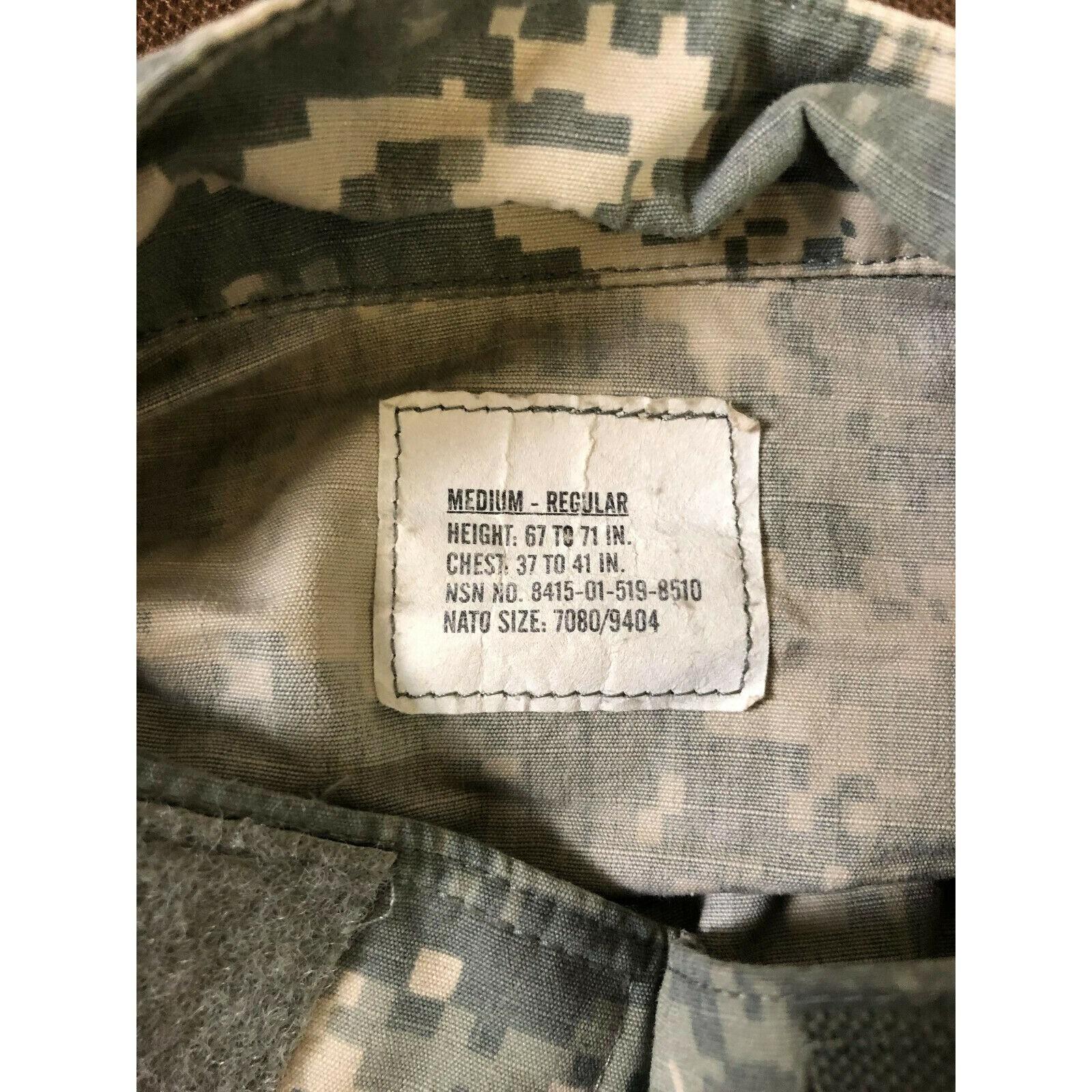 US Army Digital Multi Cam Combat Coat Medium/regular Flame Resistant ...