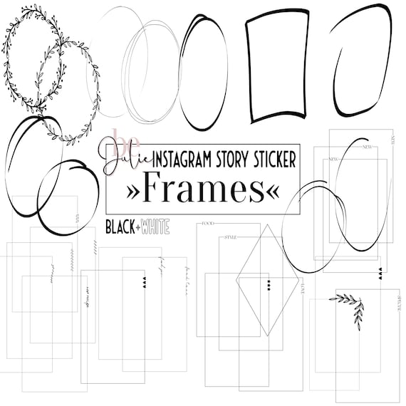 60 FRAMES Pngs Instagram Story Sticker - Etsy