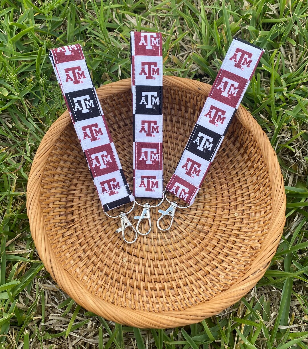 Texas A&M Keychain Wristlet | Aggie Keychain | Gig Em Wristlet | Maroon ...
