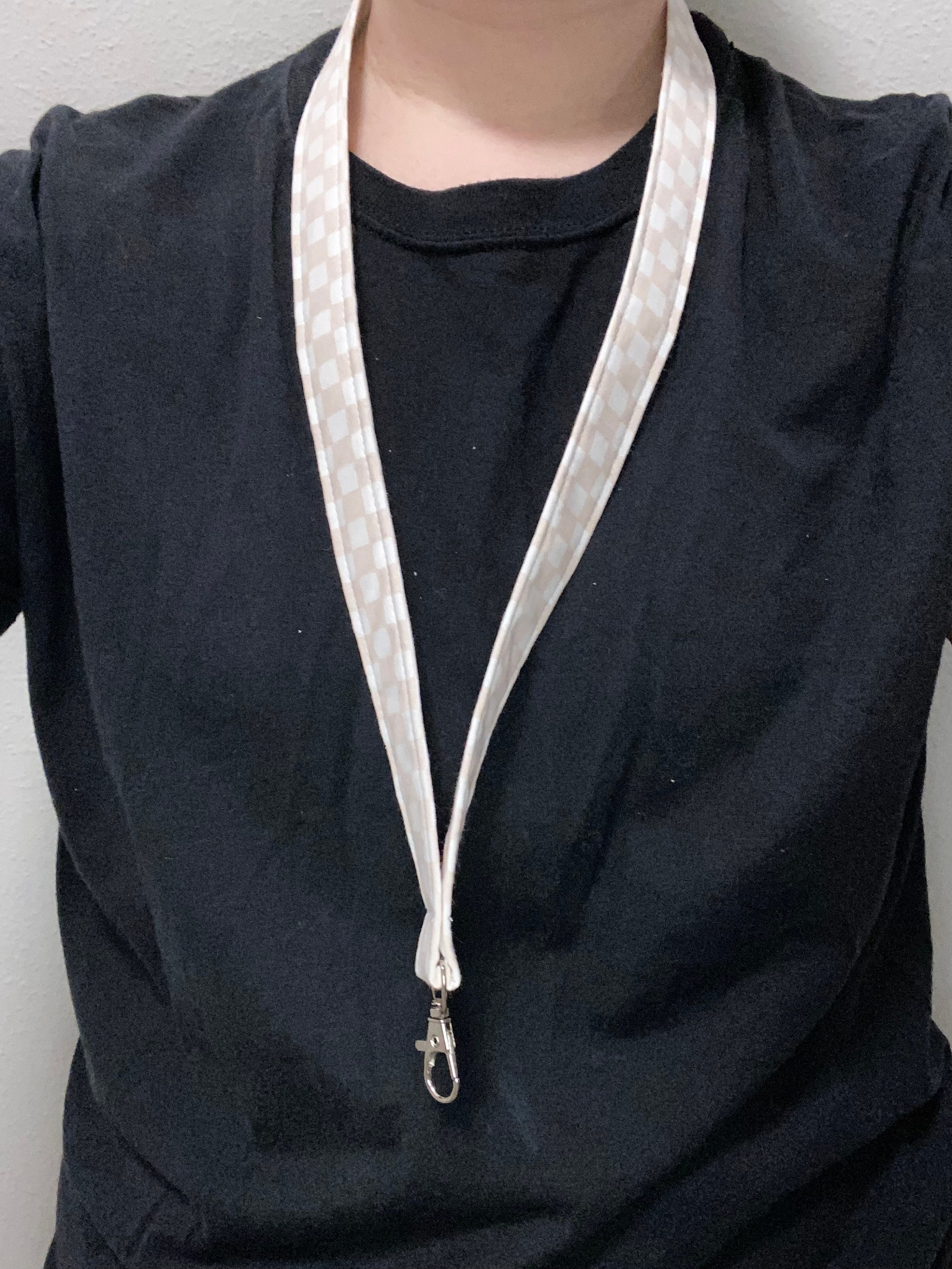 Checkered Lanyard for ID Badge Holder Photocard Holder Lanyard for Keys ...