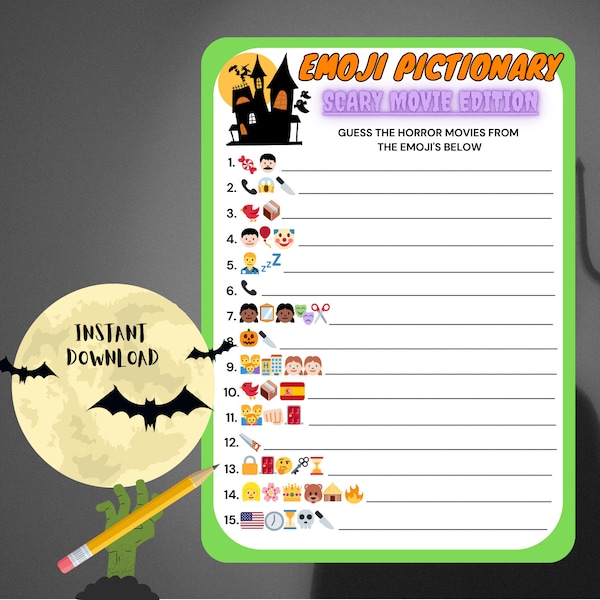 Emoji Movie Pictionary - Etsy