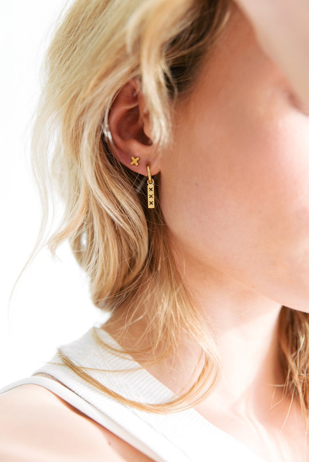 Amsterdammer Earring Single Double Sided XXX Amsterdam Crosses Earring ...