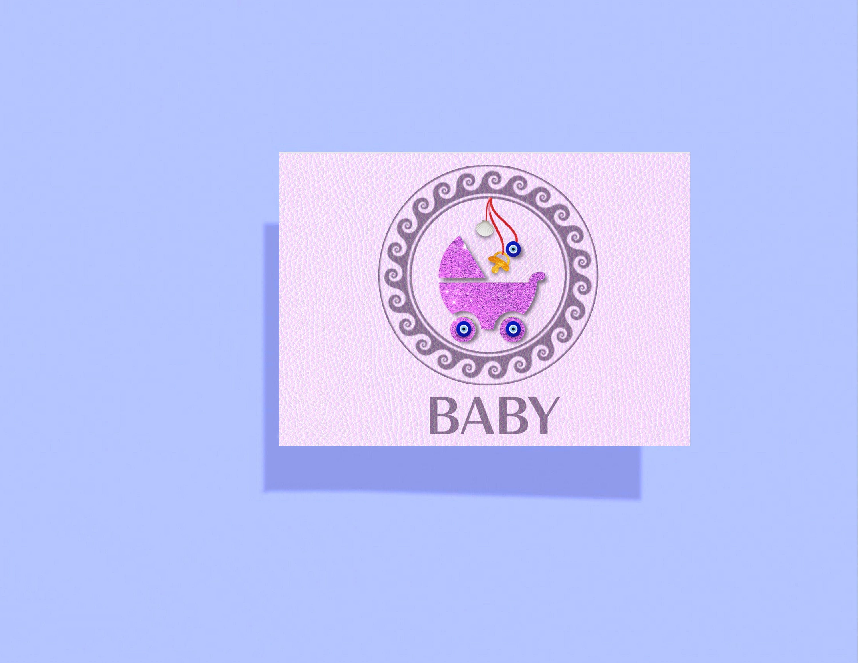 PDF Printable Baby Shower Flat Card pink - Etsy