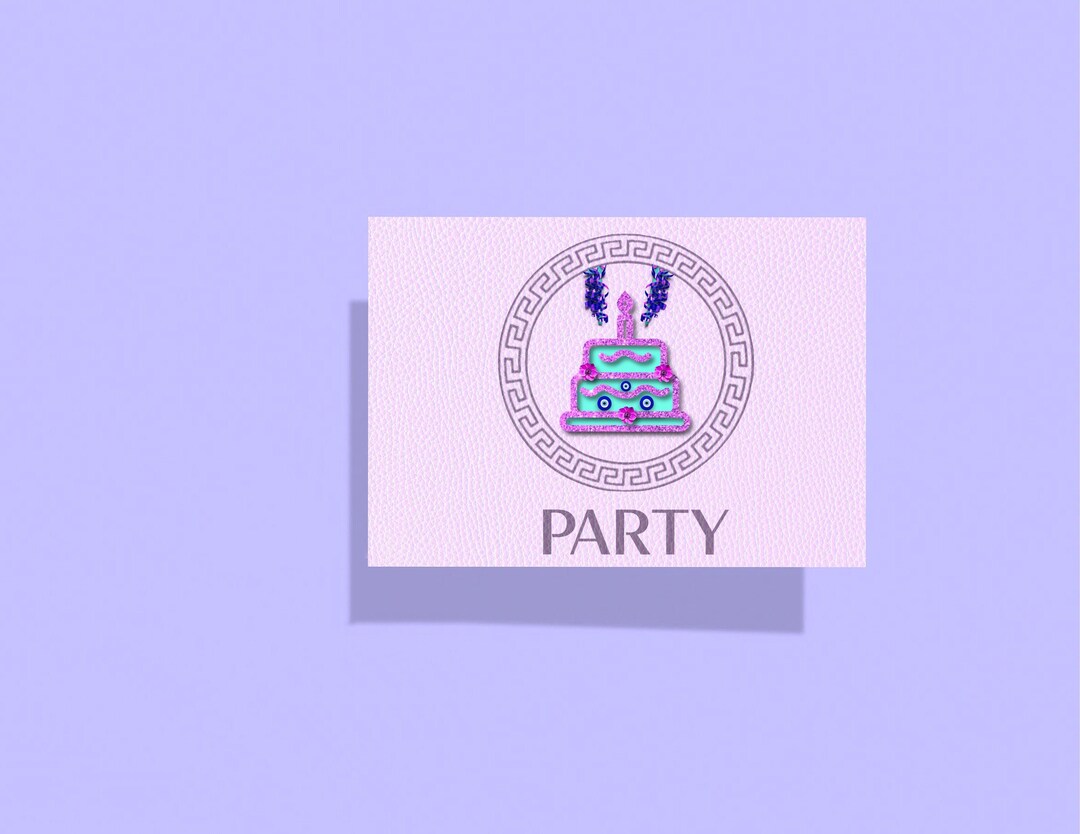 PDF Printable Evil Eye Party Flat Card - Etsy