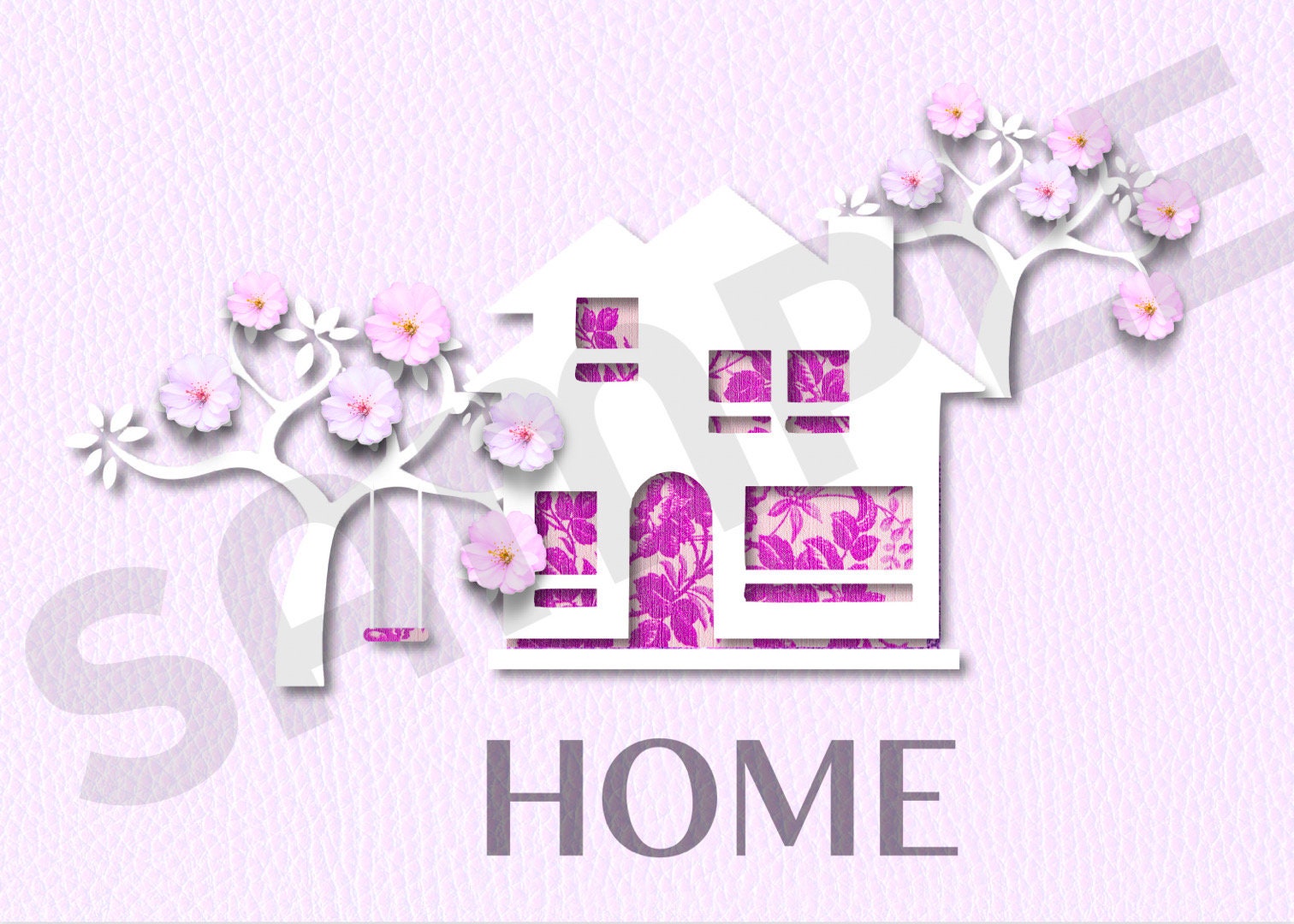 PDF Printable "home" Flat Card - Etsy