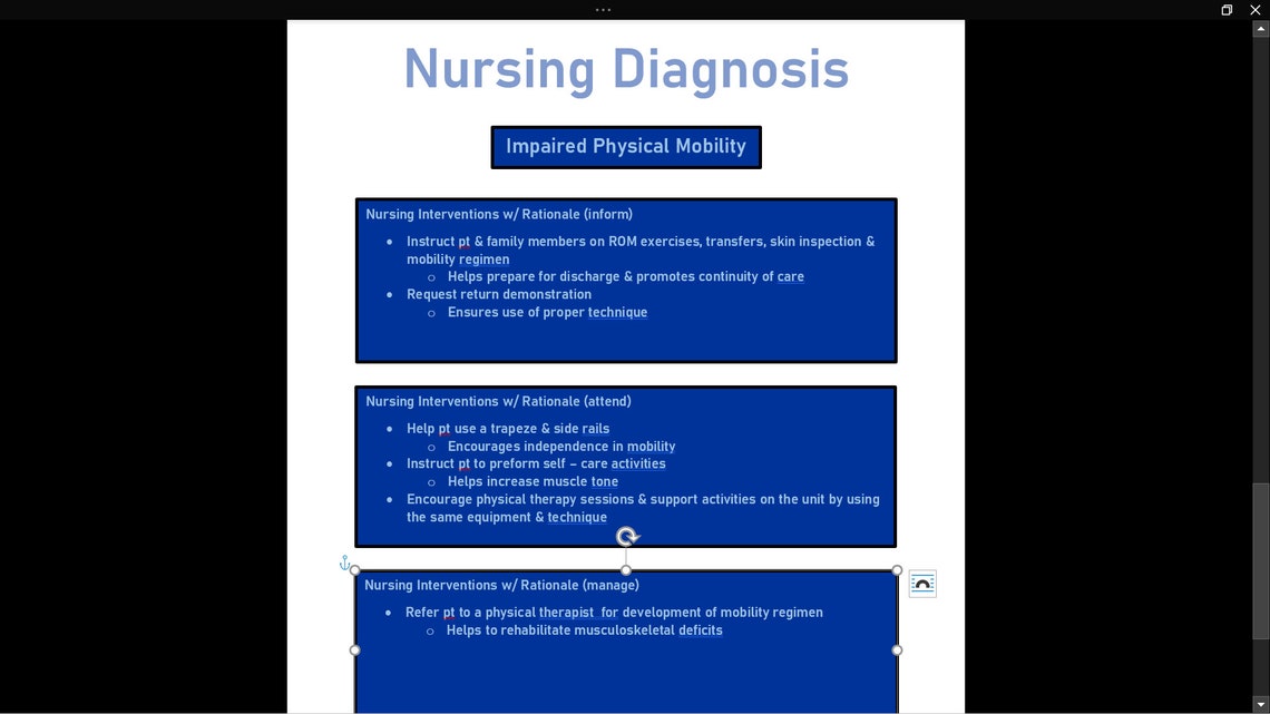 Impaired physical mobility nursing diagnosis goals - sheryol