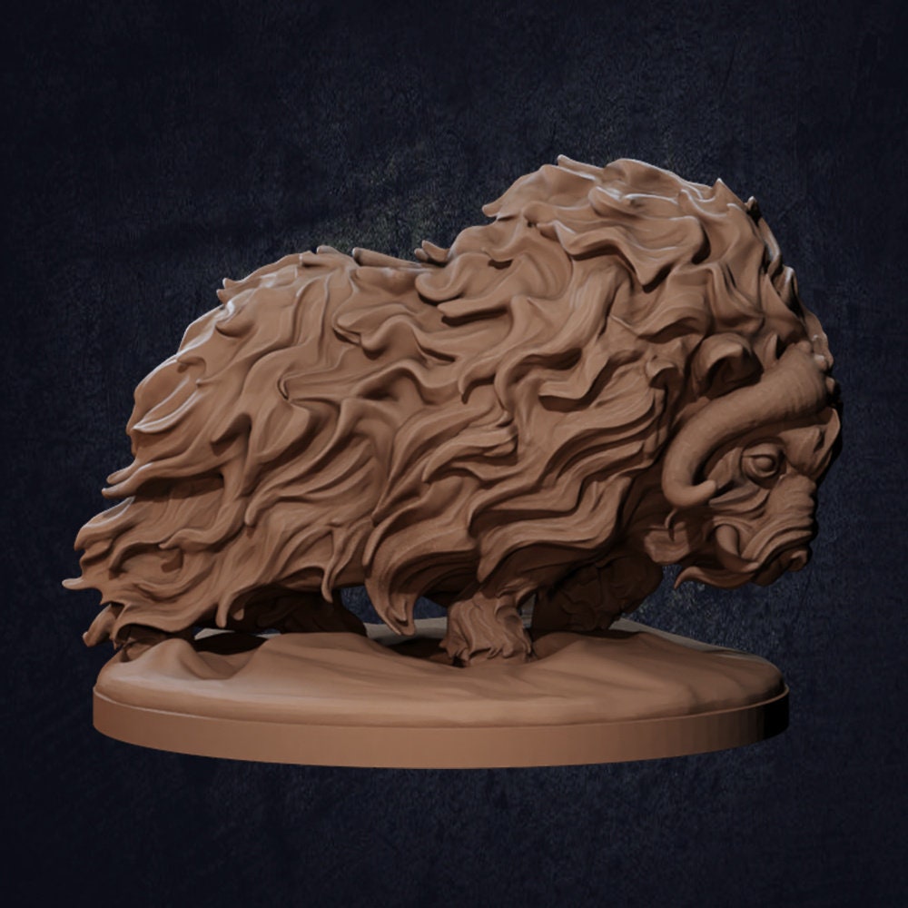 Hogarth the Musk Ox Miniature the Dragon Trappers Lodge | Etsy